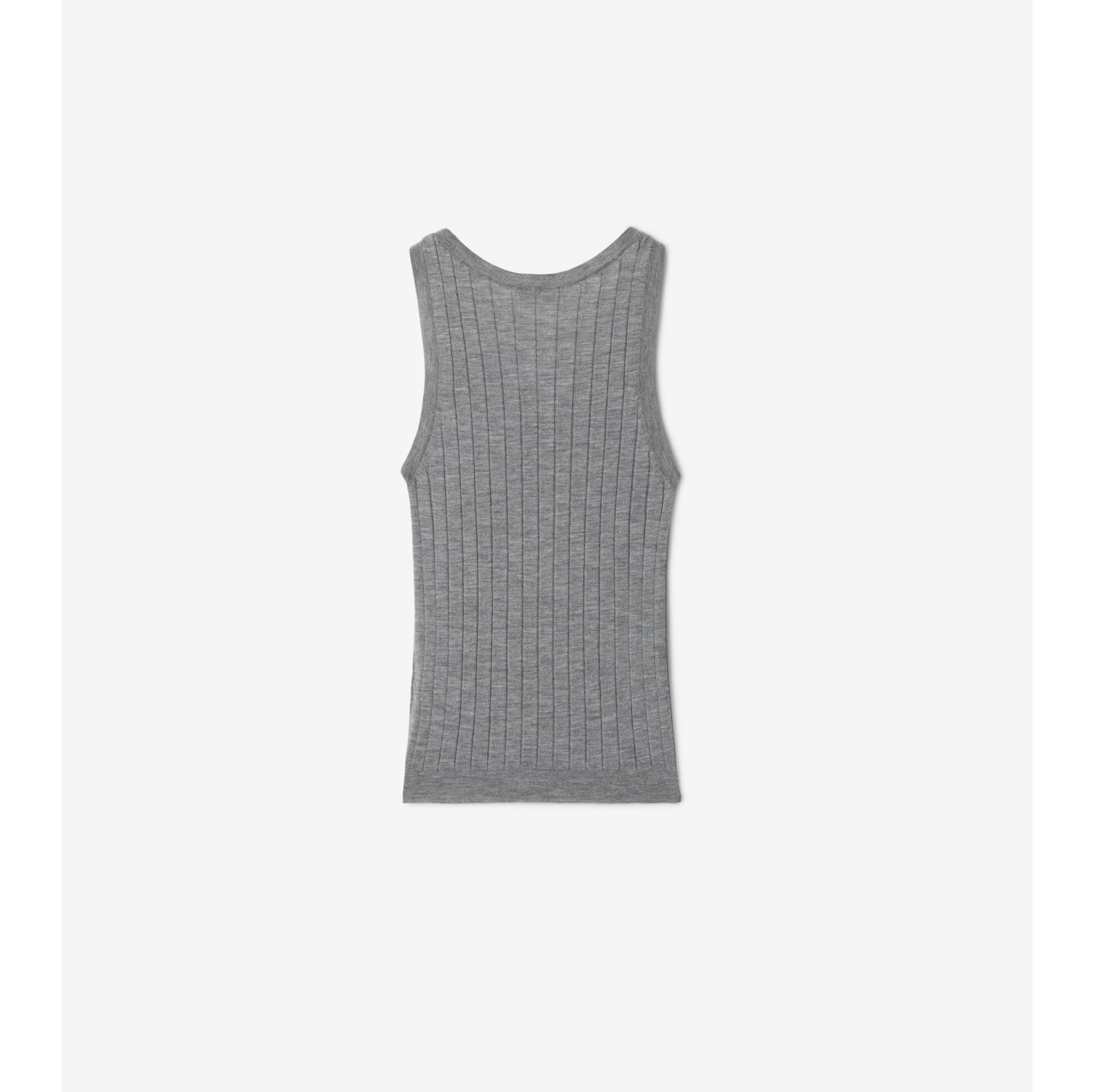 Cashmere Tank Top in Light grey melange - Women | Burberry® Official