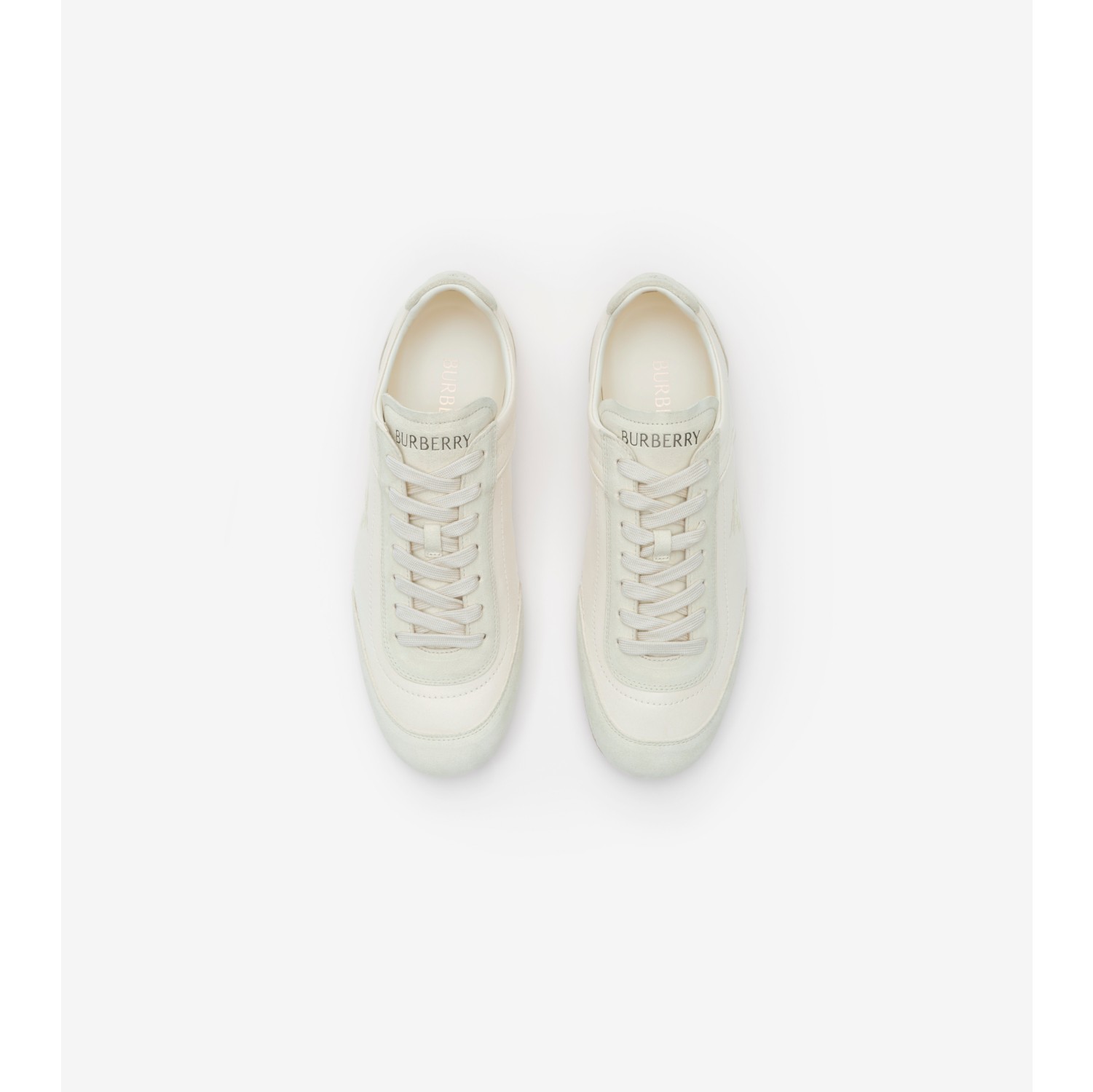 Leather Knight Runner Sneakers in Dove beige - Women | Burberry® Official