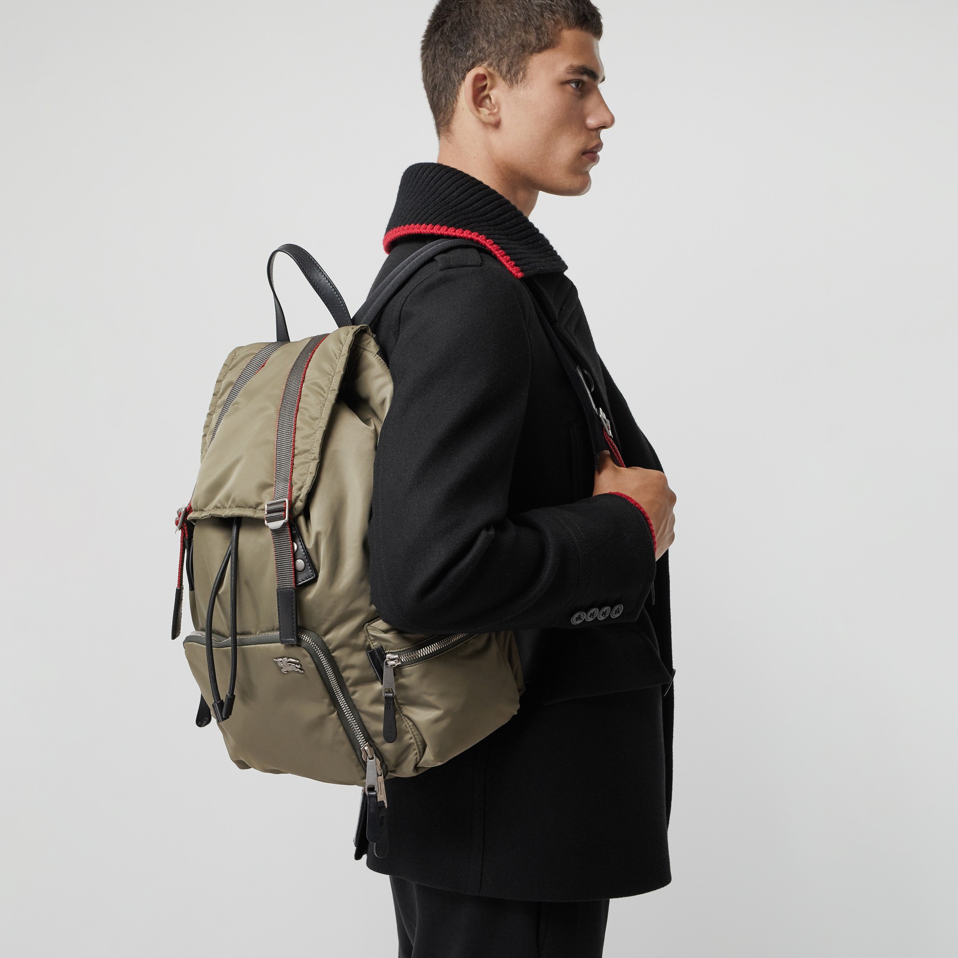 The Extra Large Rucksack in Aviator Nylon in Celadon - Men | Burberry ...