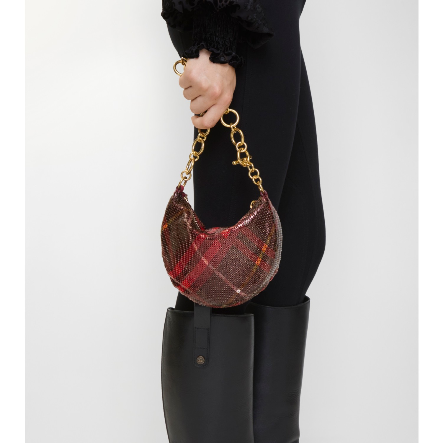 Chainmail Bag in Poppy red - Women | Burberry® Official