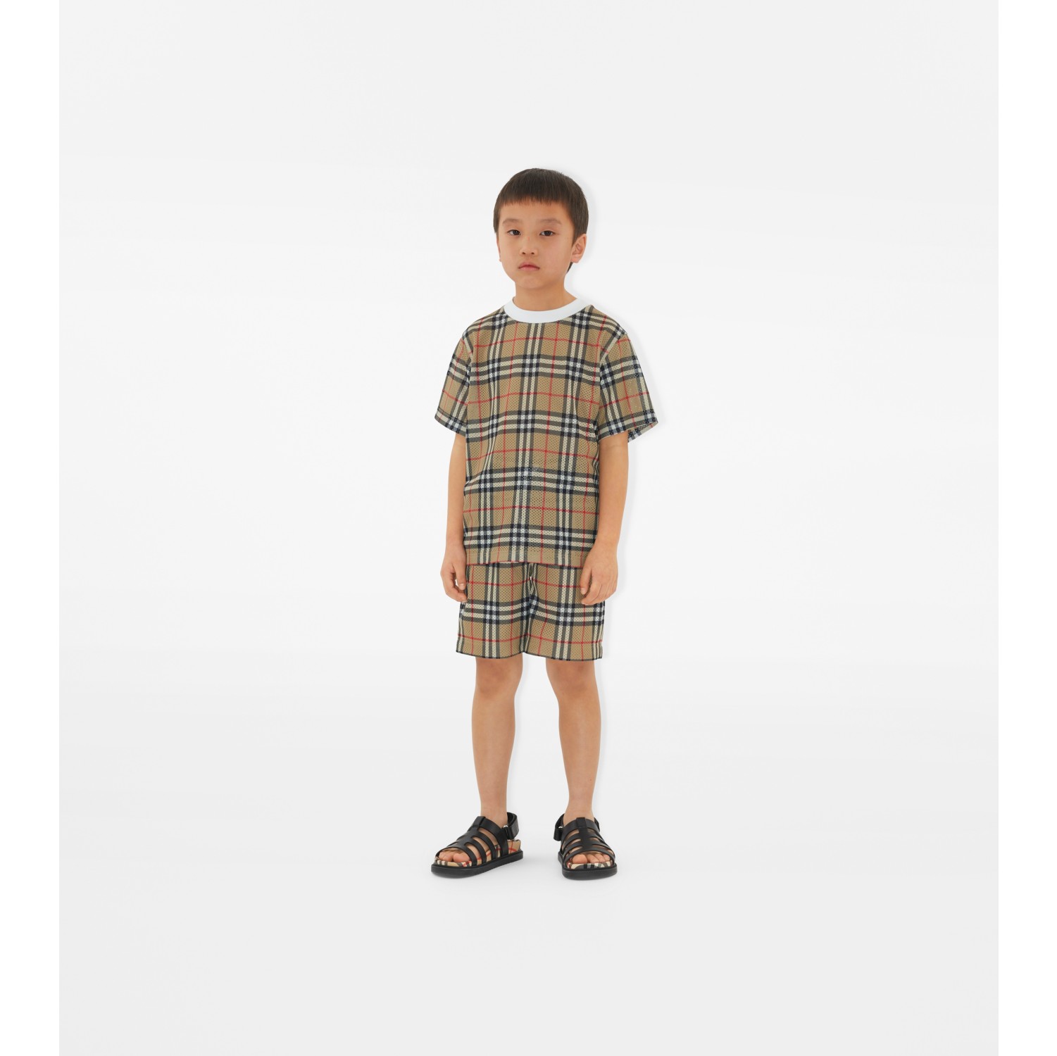 Check Mesh Shorts in Archive beige | Burberry® Official