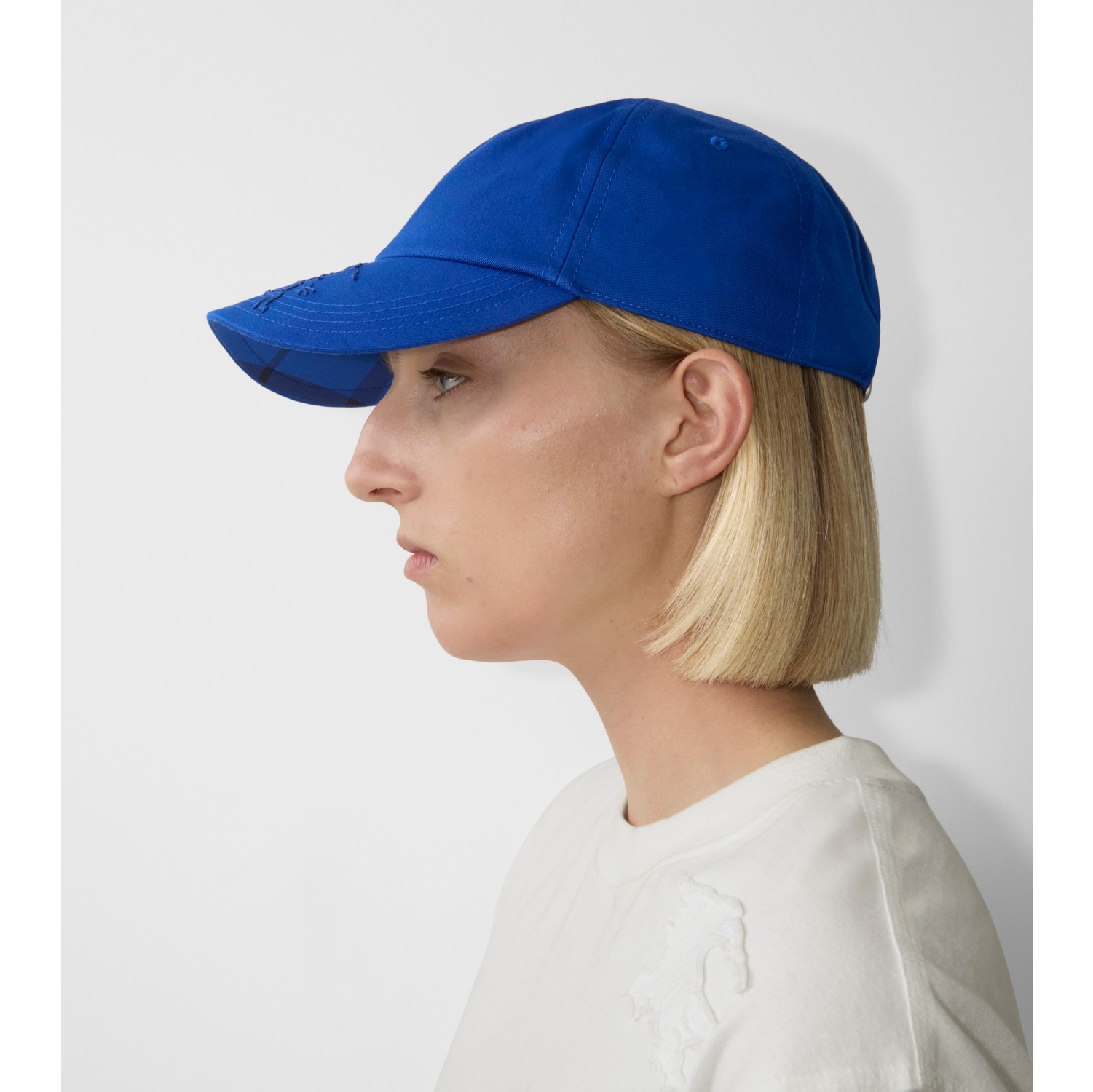 Cotton Blend Baseball Cap in Knight - Men | Burberry® Official