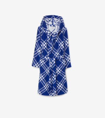 Check Cotton Robe in Knight | Burberry® Official