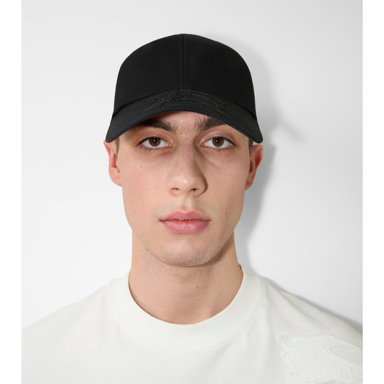 Cotton Blend Baseball Cap in Black - Men | Burberry® Official