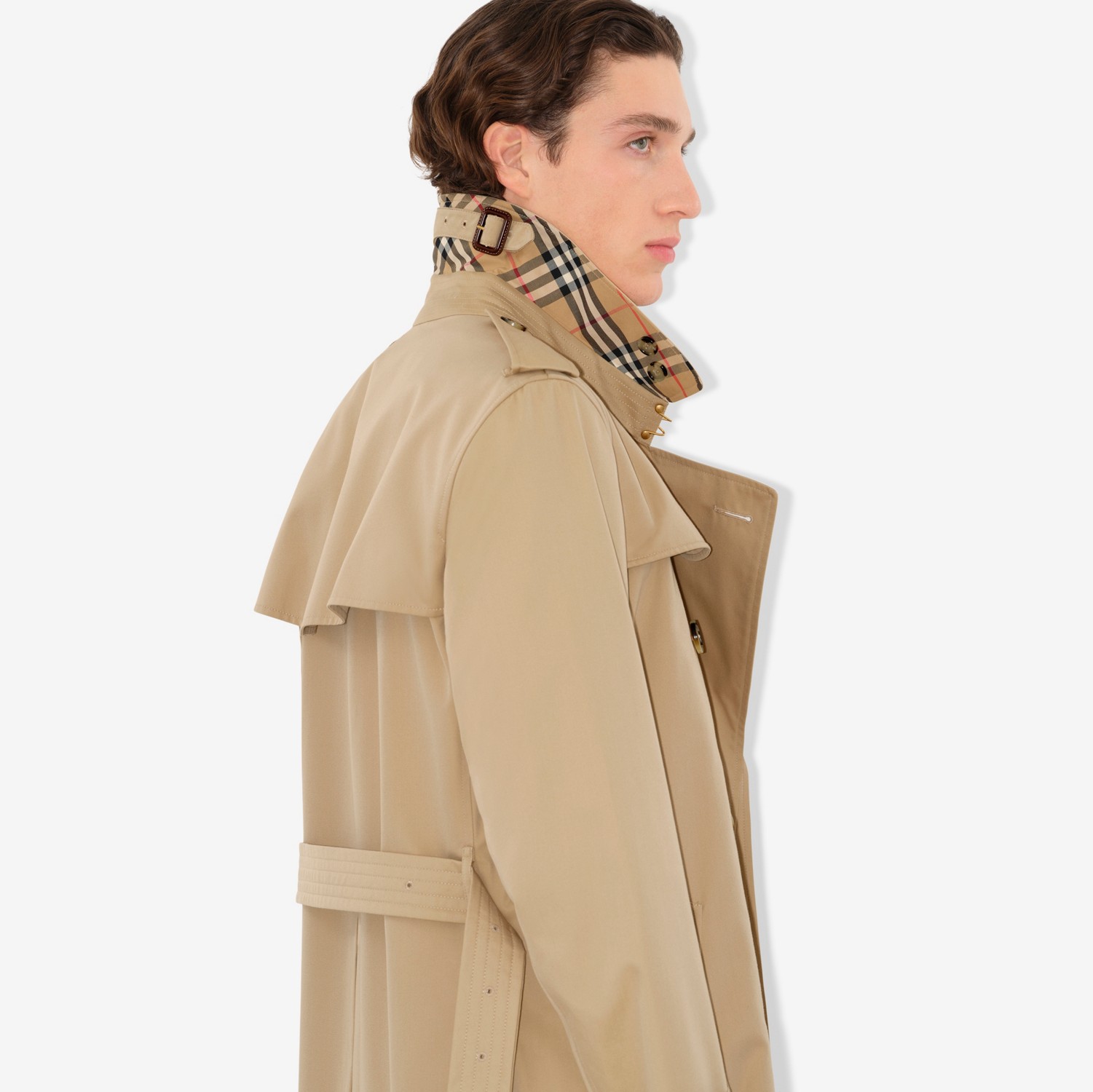 Long Kensington Heritage Trench Coat in Honey - Men, Cotton Long Kensington Heritage Trench Coat in Honey - Men, Cotton