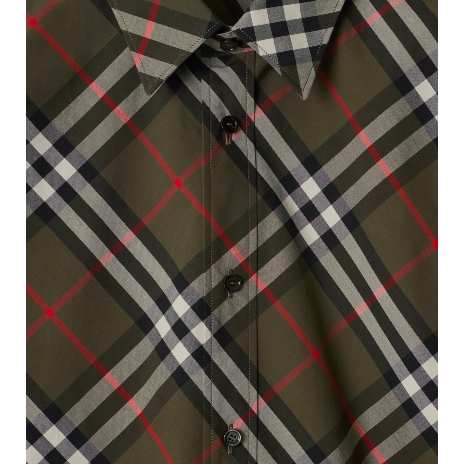 Check Cotton Shirt in Loch - Men | Burberry® Official