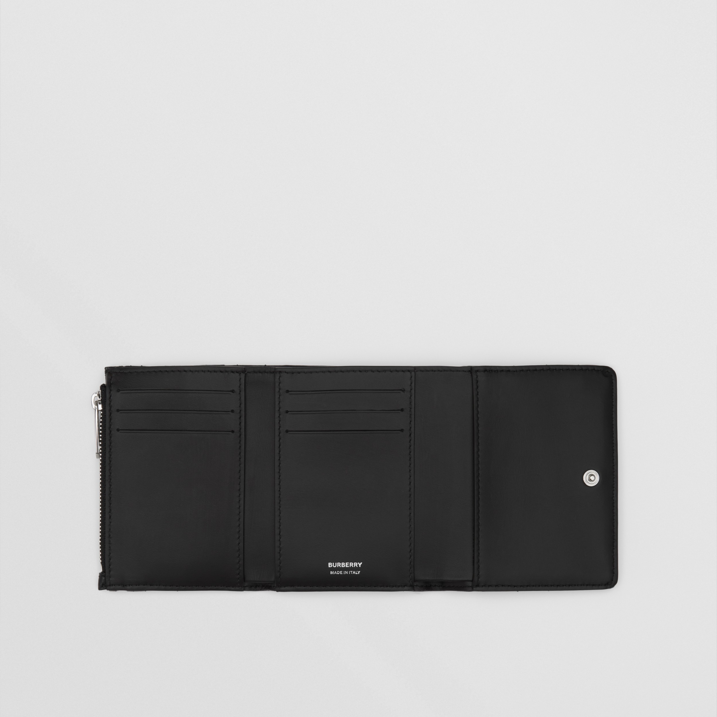 Quilted Leather Small Lola Folding Wallet in Black/palladium - Women ...