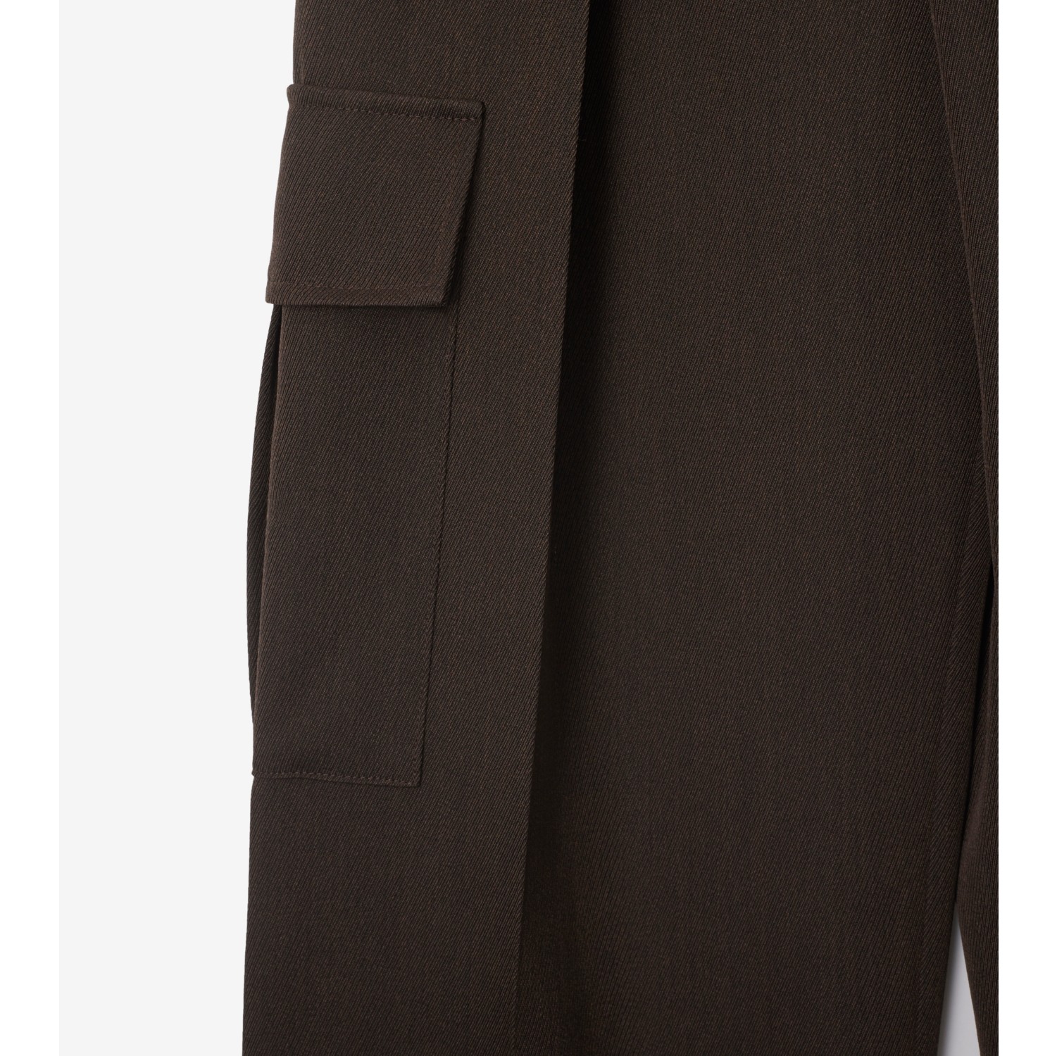 Wool Cargo Trousers in Brown/black - Women | Burberry® Official