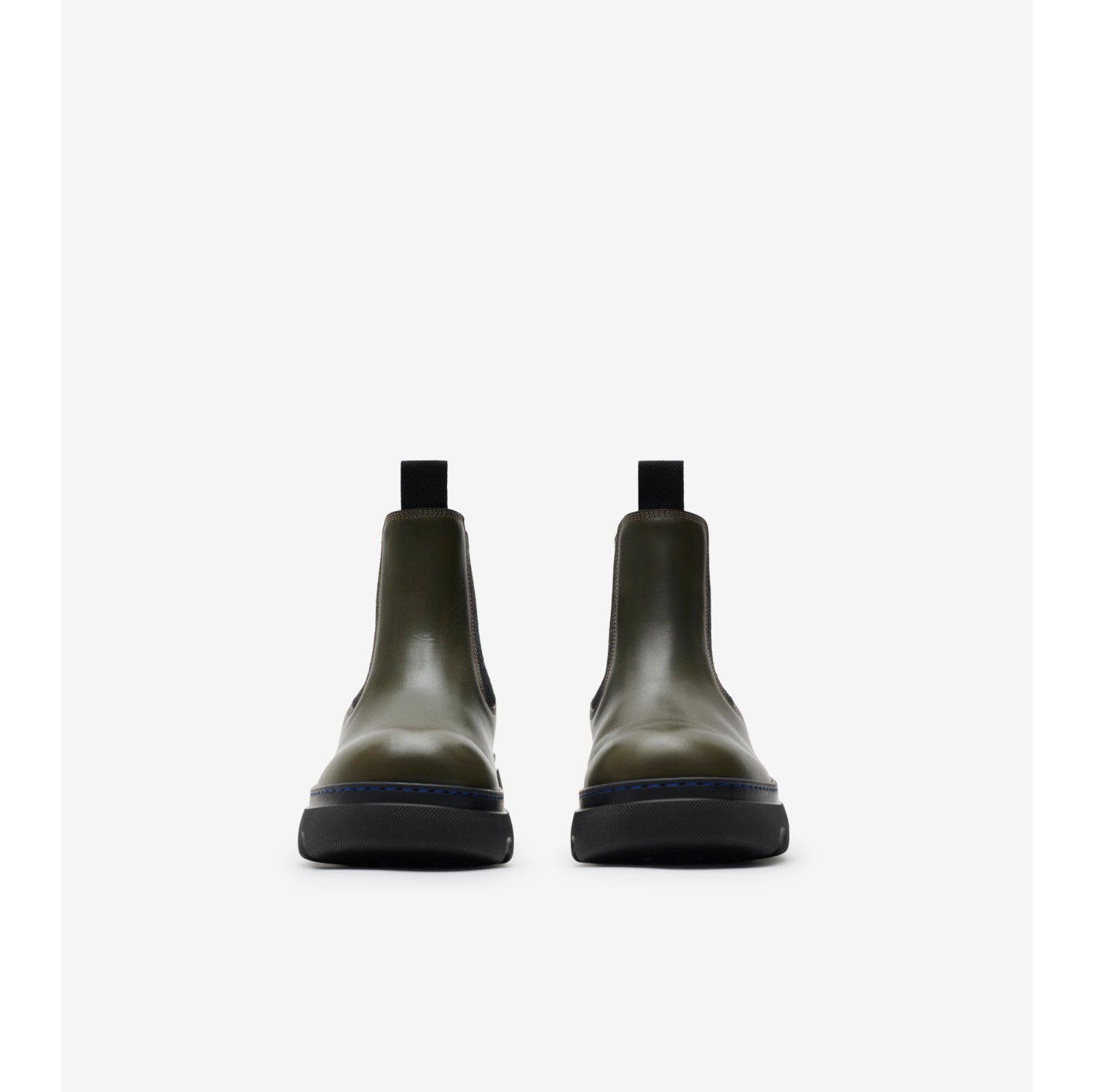 Leather Creeper Low Chelsea Boots in Loch - Women | Burberry® Official