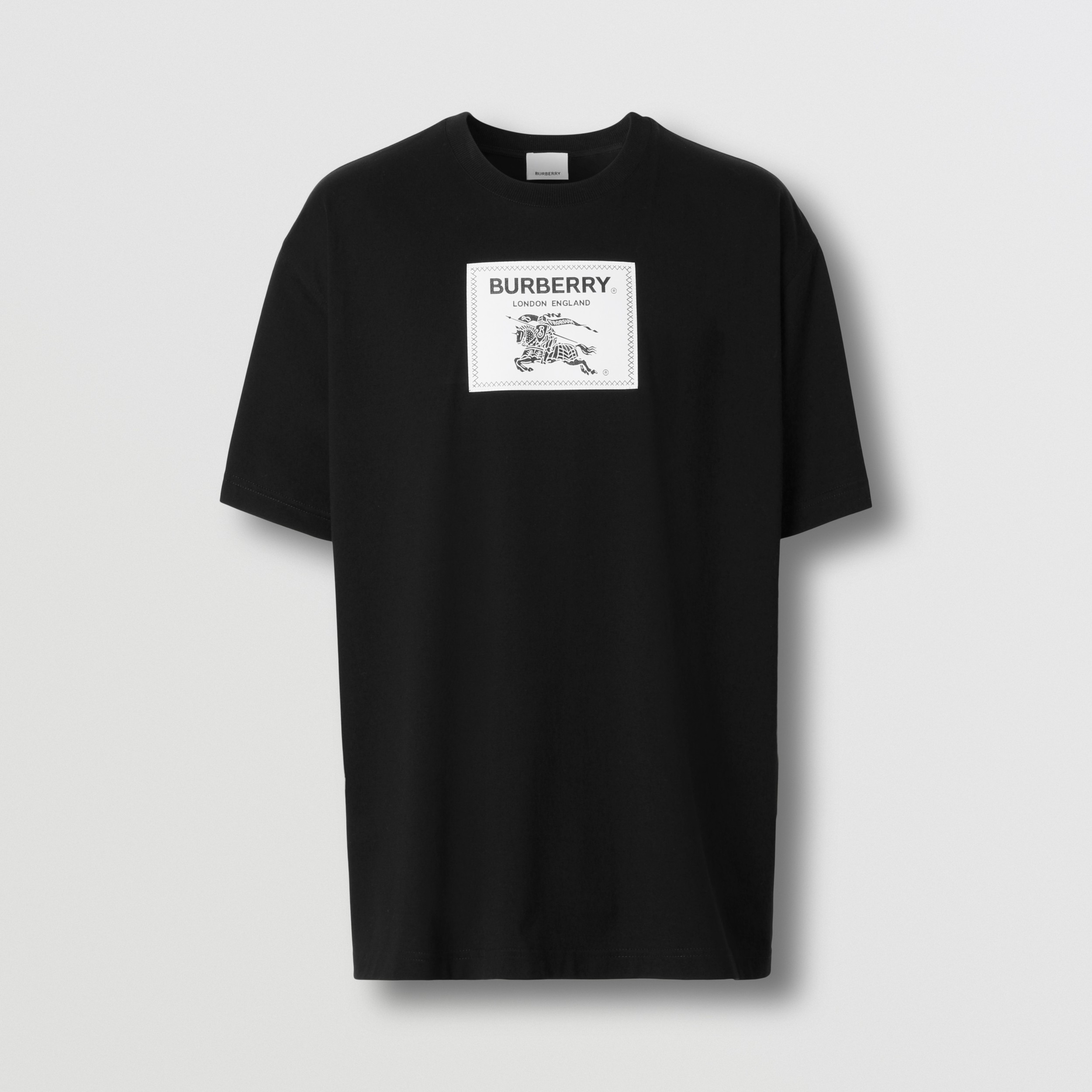 Ekd Appliqué Cotton Oversized T Shirt In Black Men Burberry® Official