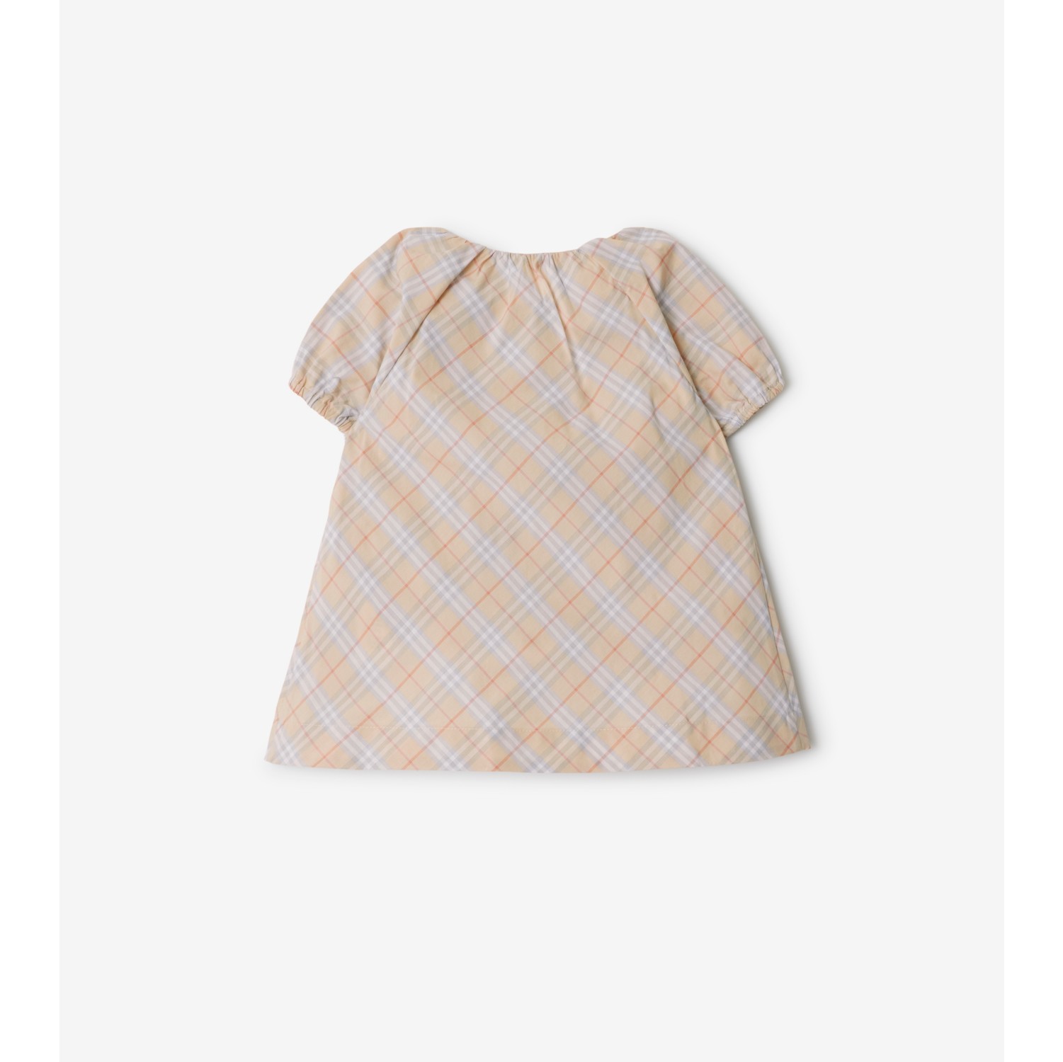 Check Cotton Dress with Bloomers in Pale stone - Children | Burberry ...