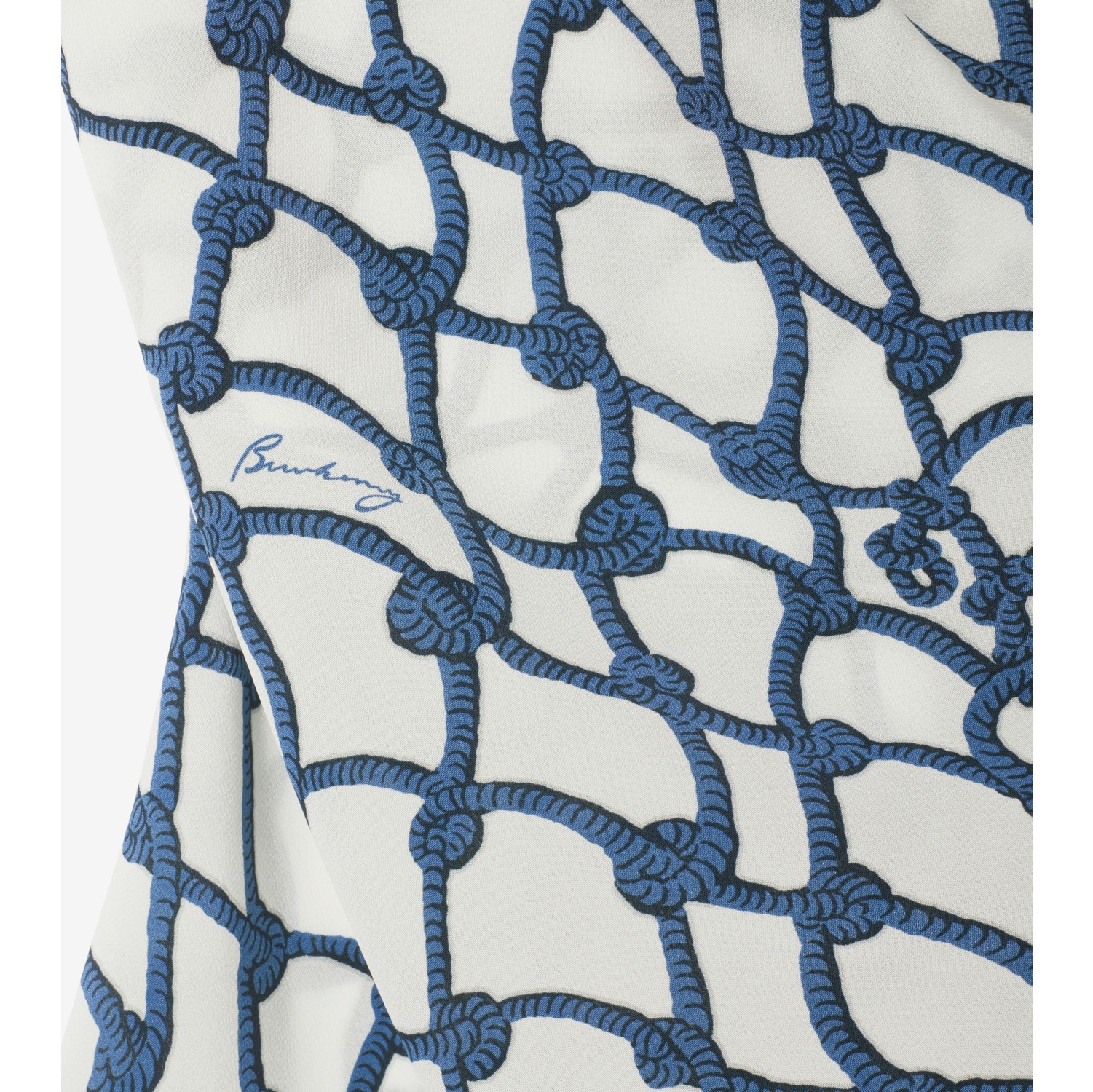 Knot Silk Top in Pool - Women | Burberry® Official