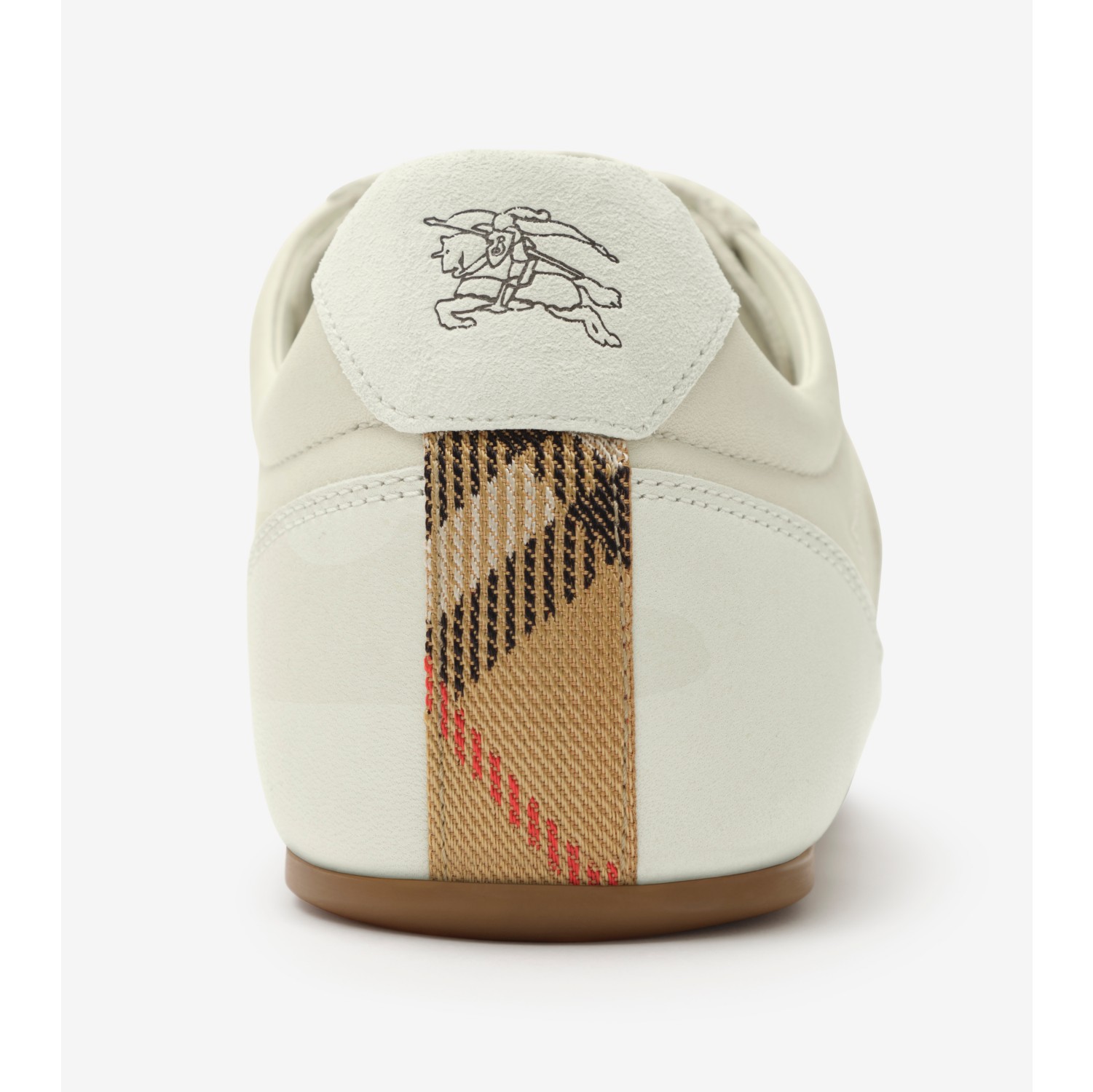 Leather Knight Runner Sneakers in Dove beige - Women | Burberry® Official