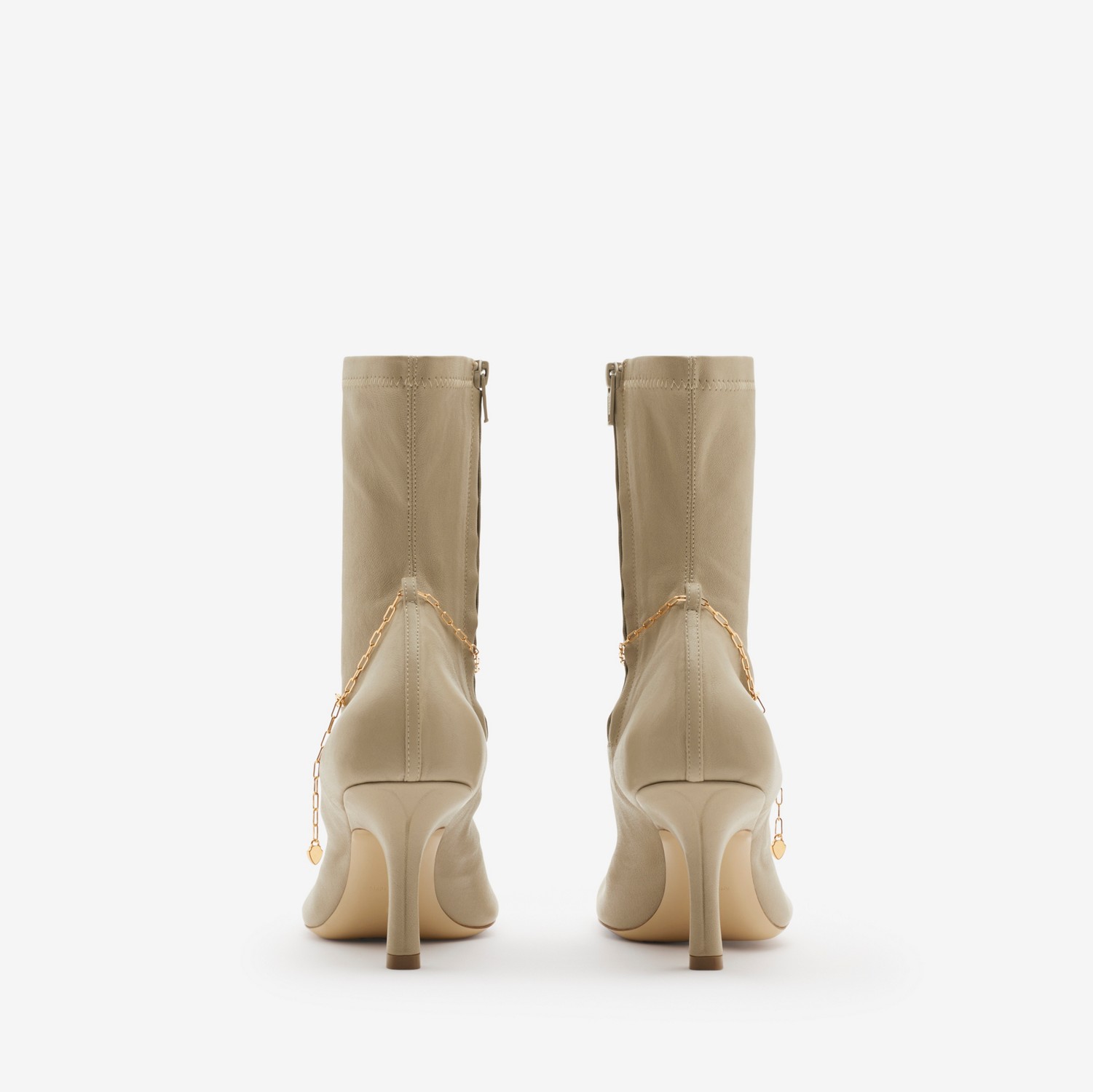 Leather Slinky Legging Low Boots in Field - Women | Burberry Leather Slinky Legging Low Boots in Field - Women | Burberry