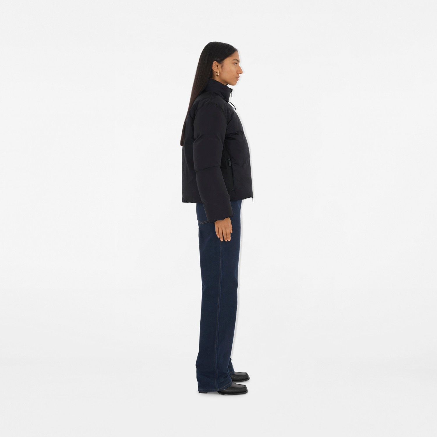 EKD Nylon Puffer Jacket in Charcoal - Women | Burberry® Official EKD Nylon Puffer Jacket in Charcoal - Women | Burberry® Official