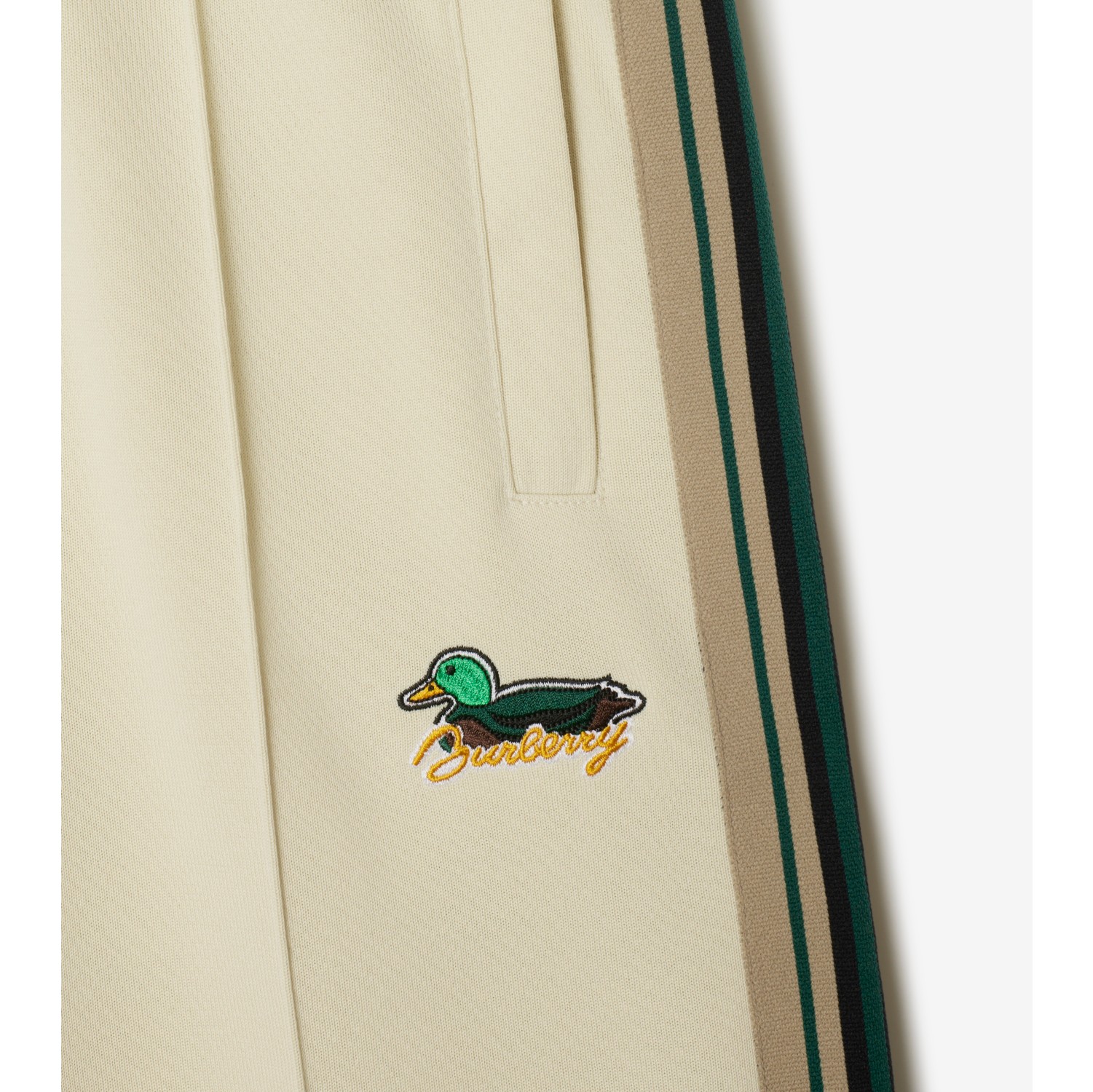 Striped Jersey Track Pants in Plaster - Women | Burberry® Official