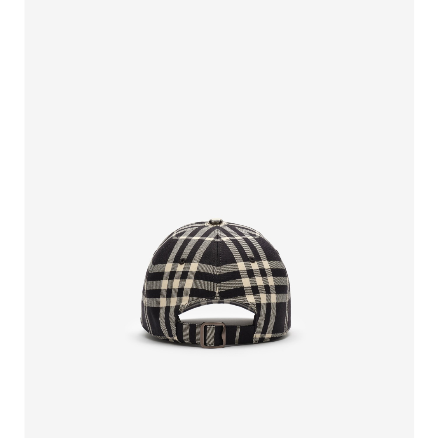 Check Cotton Baseball Cap in Black/calico beige - Men | Burberry® Official