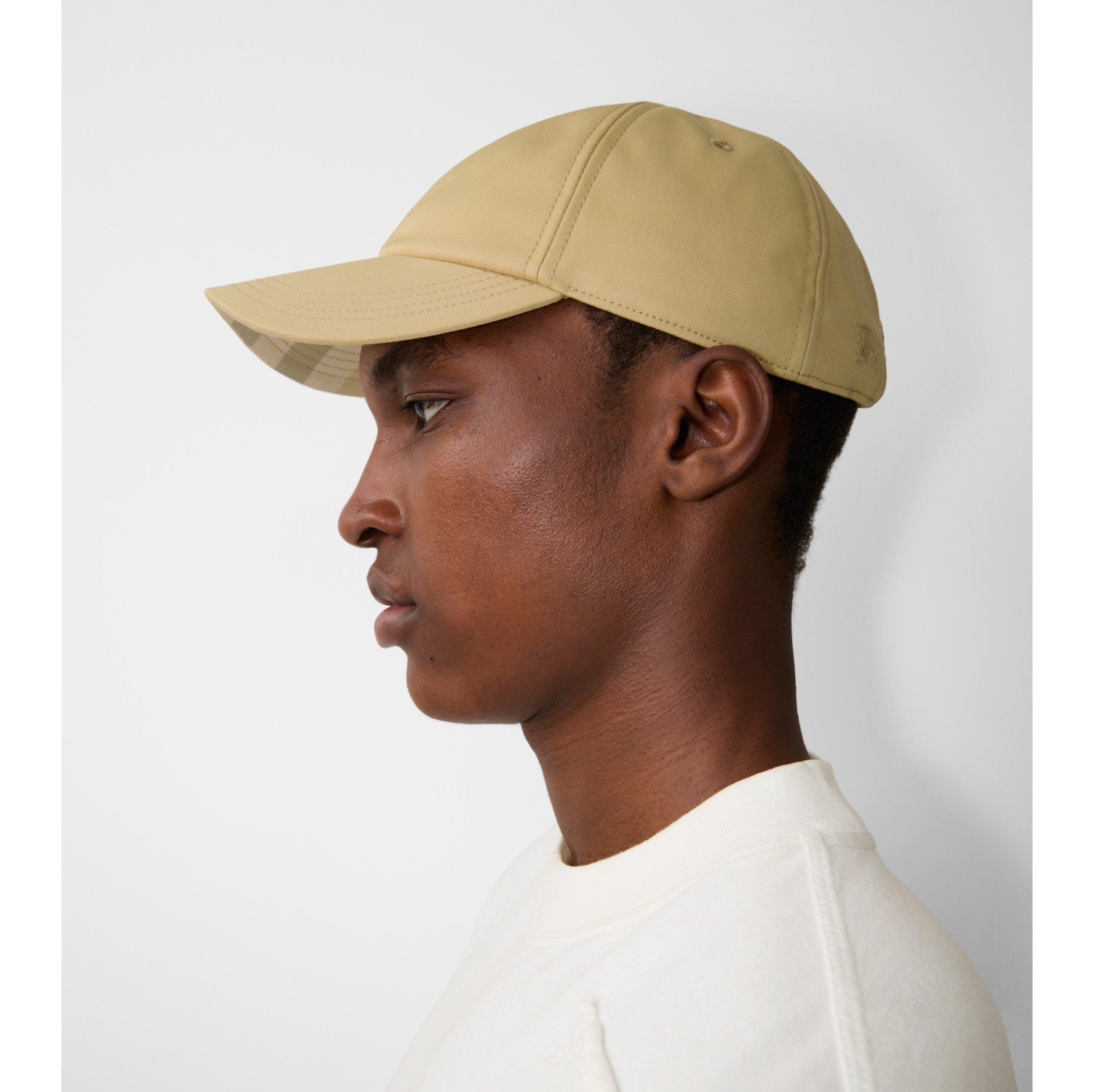 Cotton Blend Baseball Cap in Flax - Men | Burberry® Official