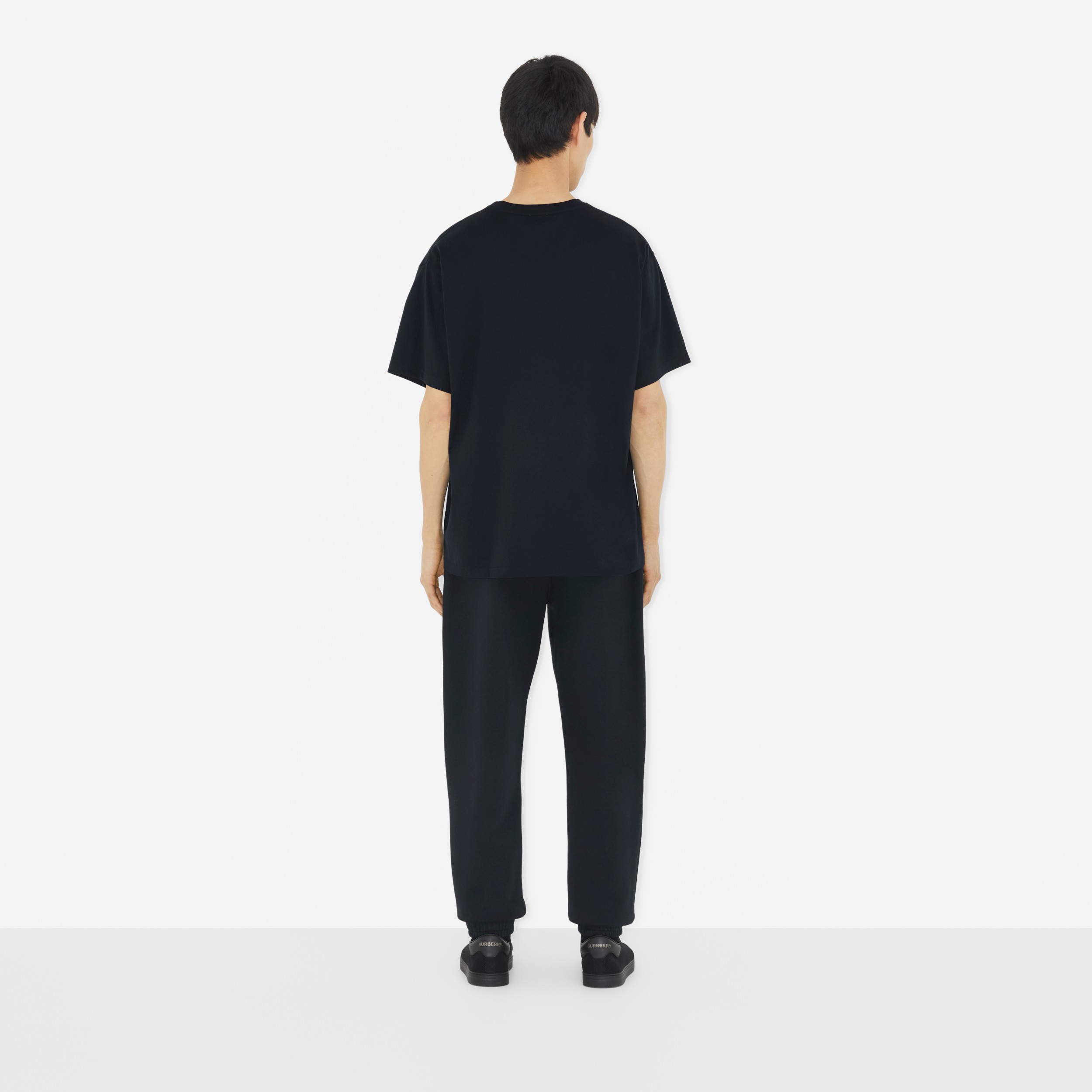 Ekd Cotton T Shirt In Smoked Navy Men Burberry® Official