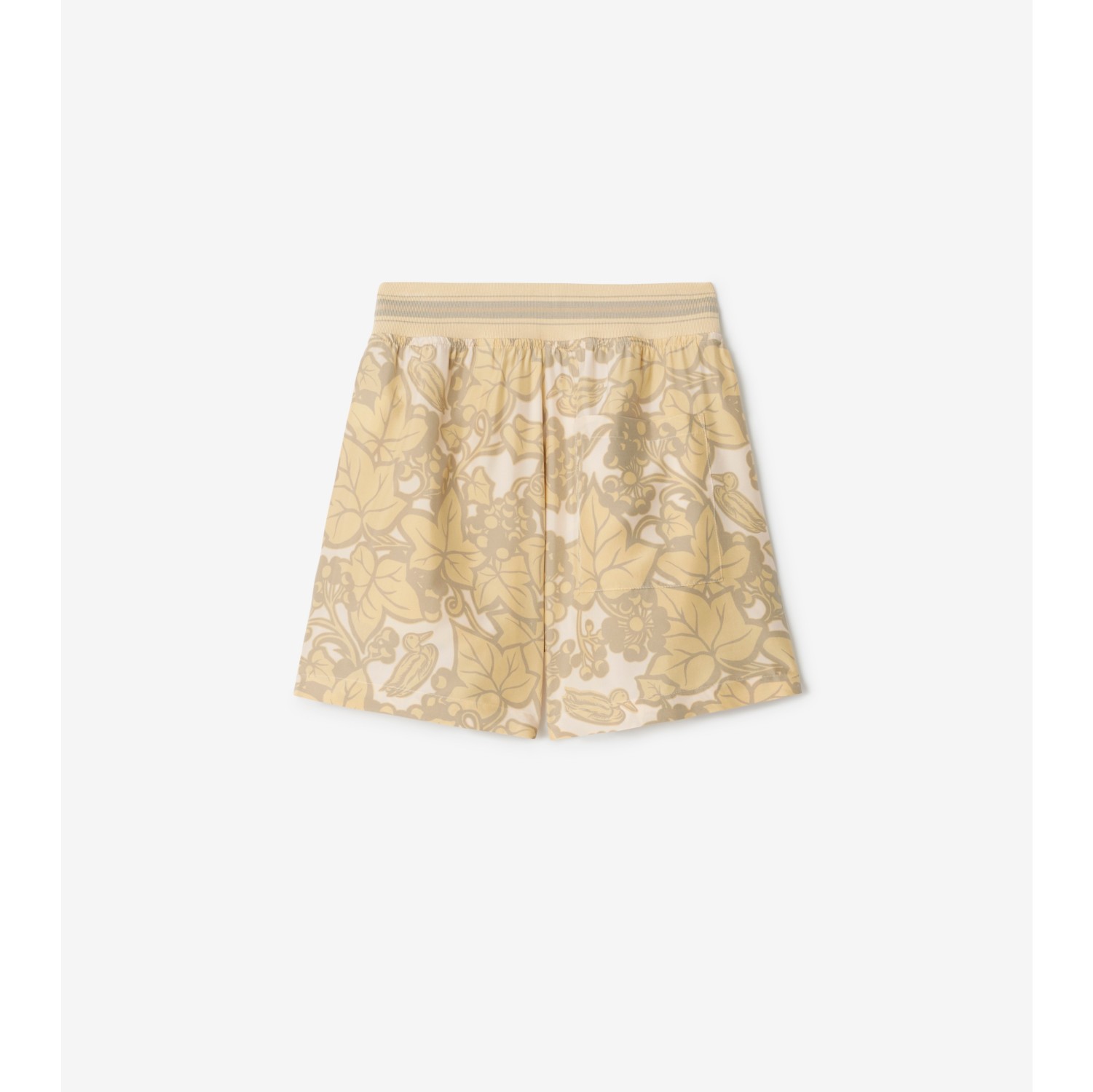Ivy Silk Shorts in Flax - Women | Burberry® Official