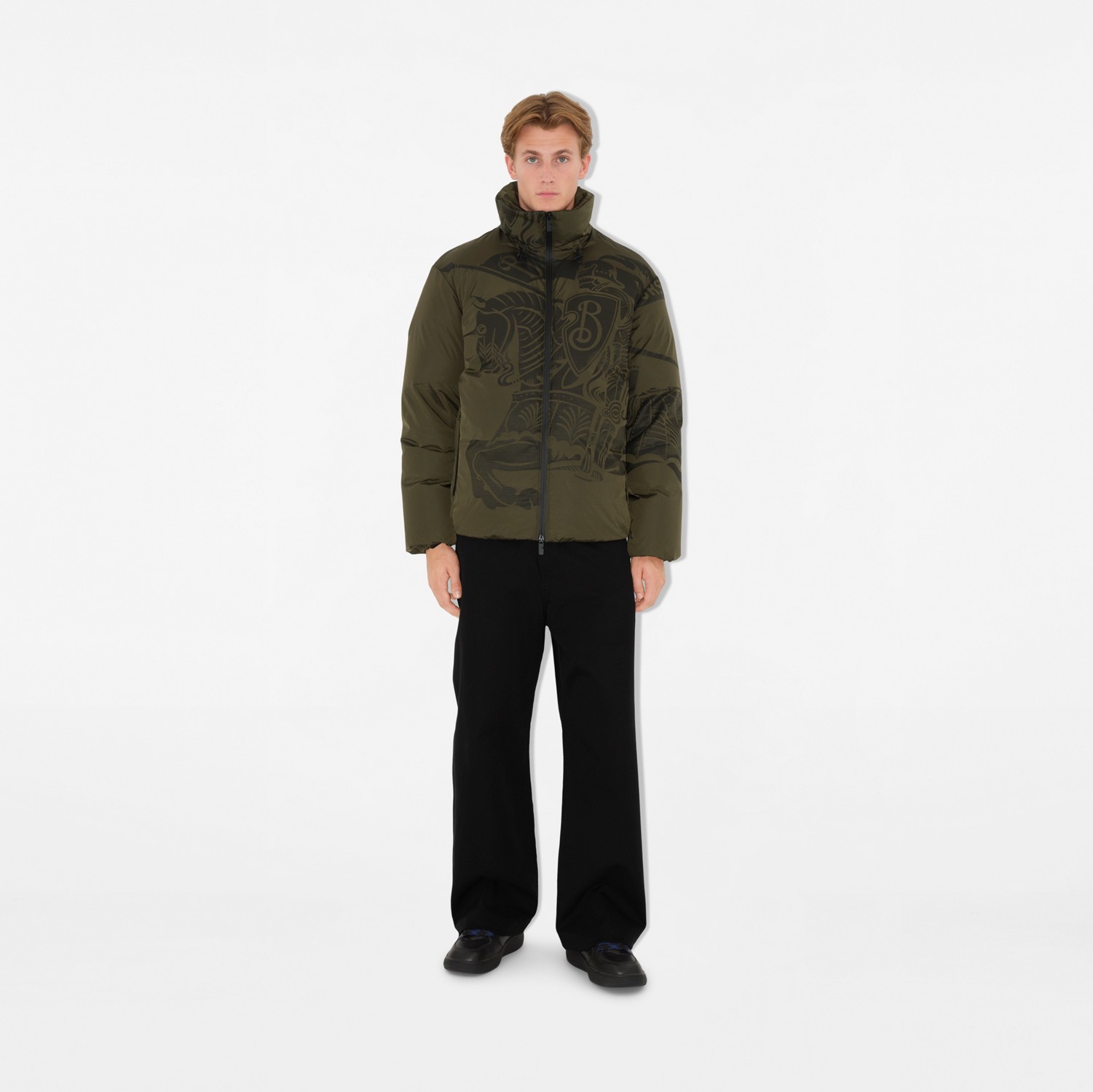 EKD Nylon Puffer Jacket in Loch - Men | Burberry® Official EKD Nylon Puffer Jacket in Loch - Men | Burberry® Official
