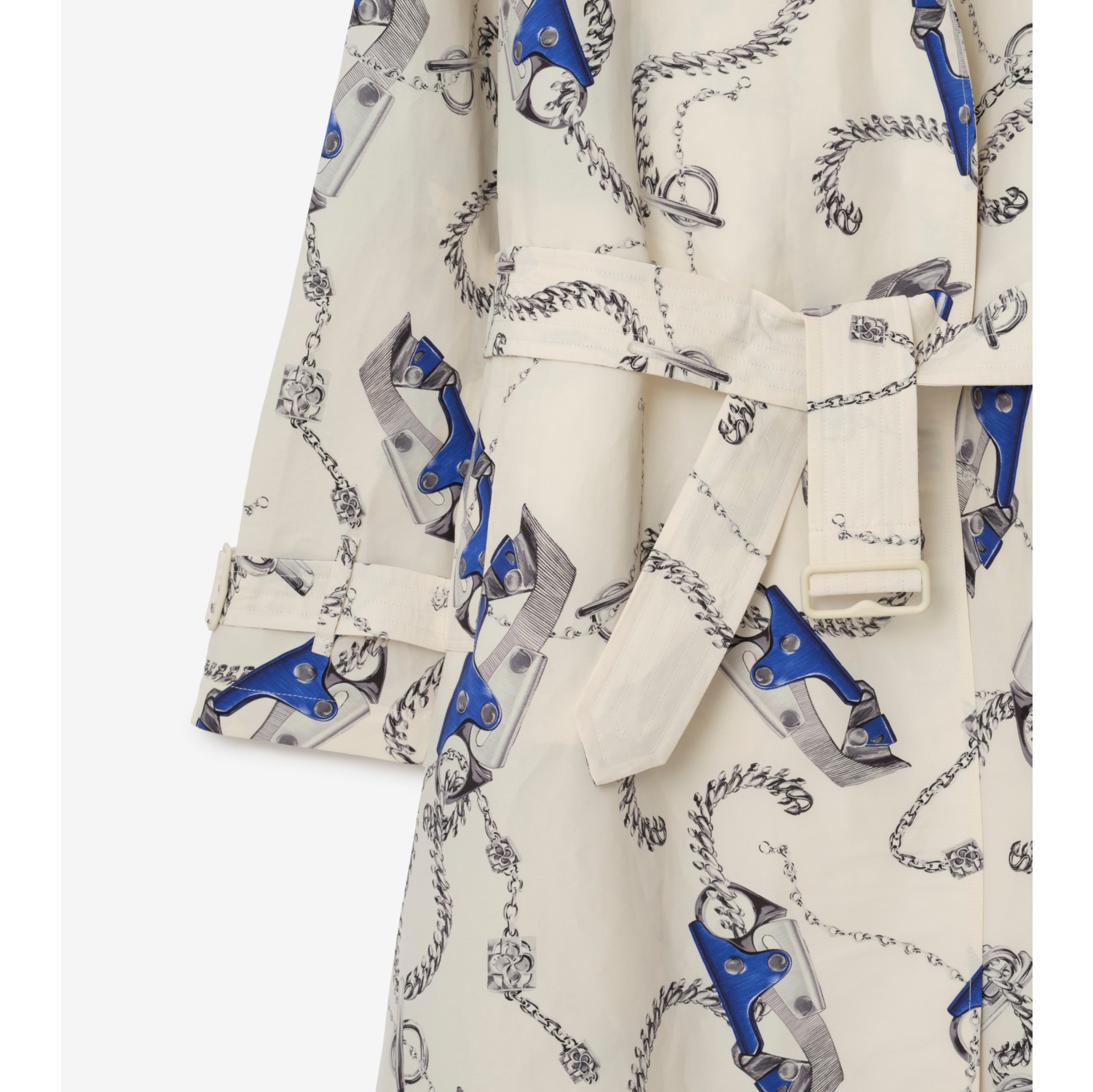 Long Knight Hardware Taffeta Trench Coat in Knight/salt - Men ...