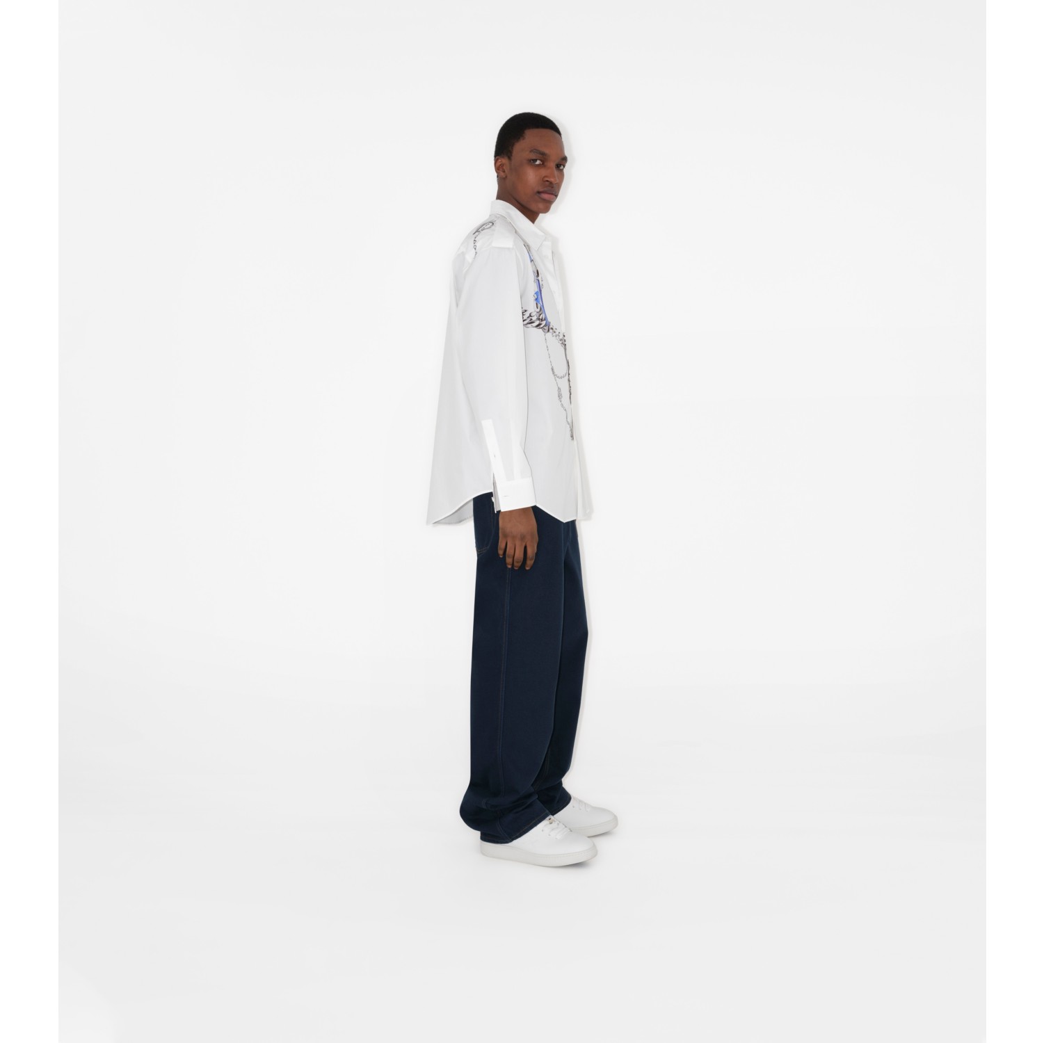 Knight Hardware Cotton Shirt in Blue/white - Men | Burberry® Official