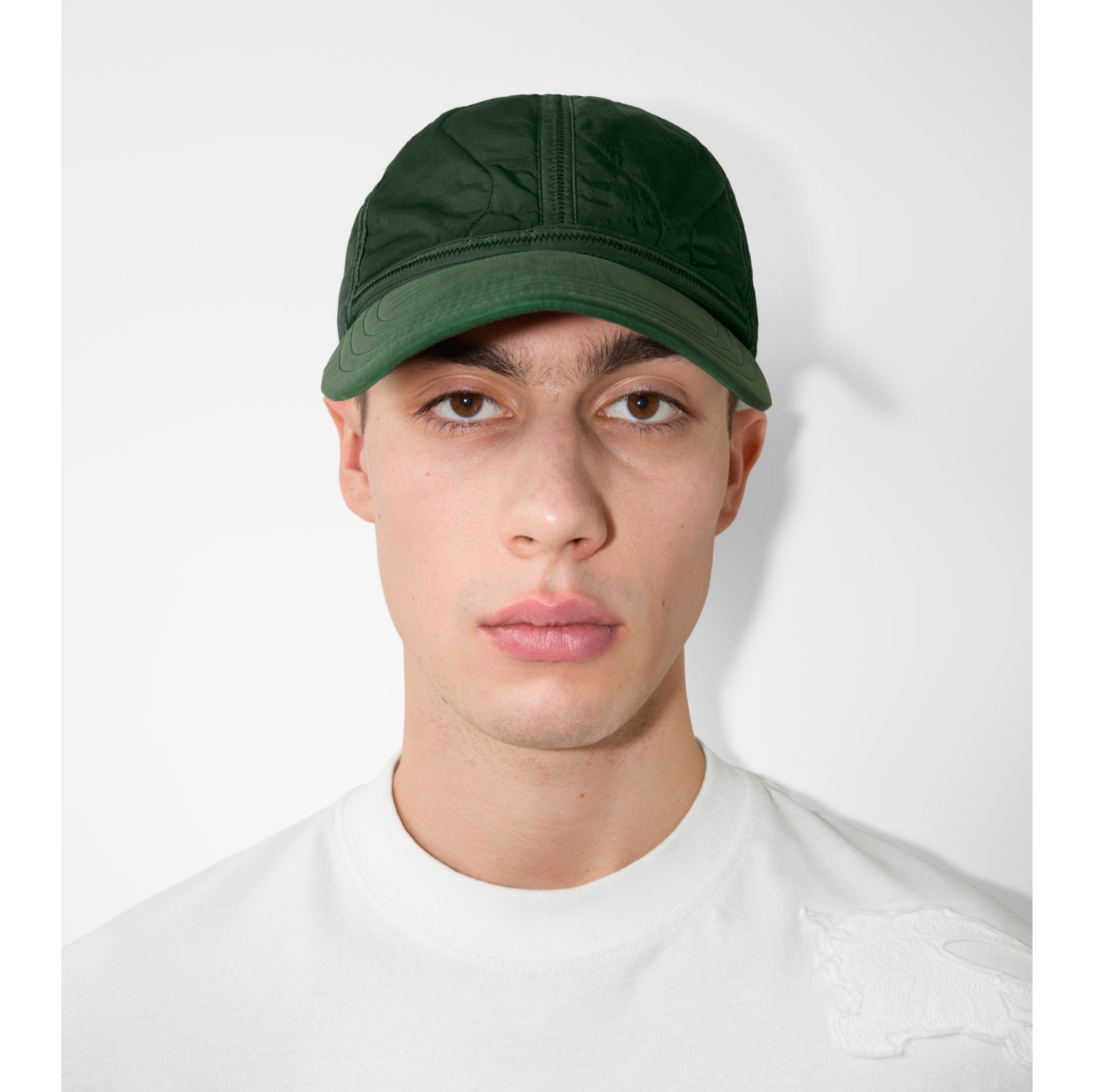 Quilted Nylon Baseball Cap in Ivy - Men | Burberry® Official