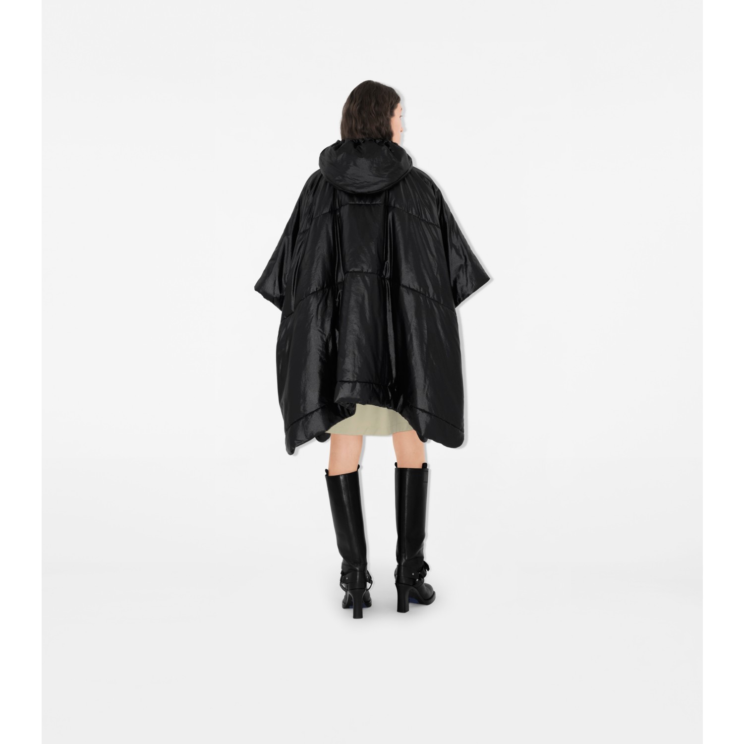 Packaway Nylon Cape in Black | Burberry® Official