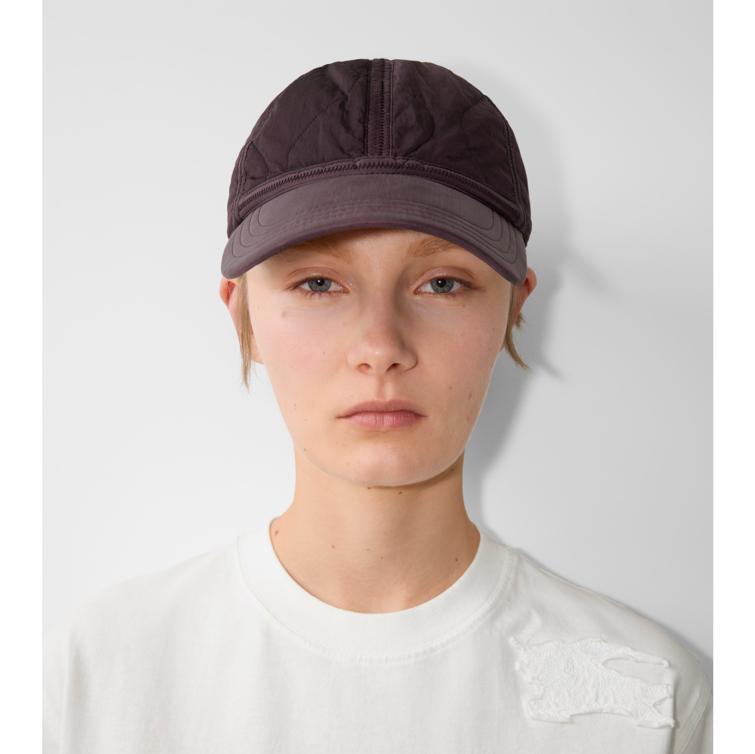 Quilted Nylon Baseball Cap in Berry - Men | Burberry® Official