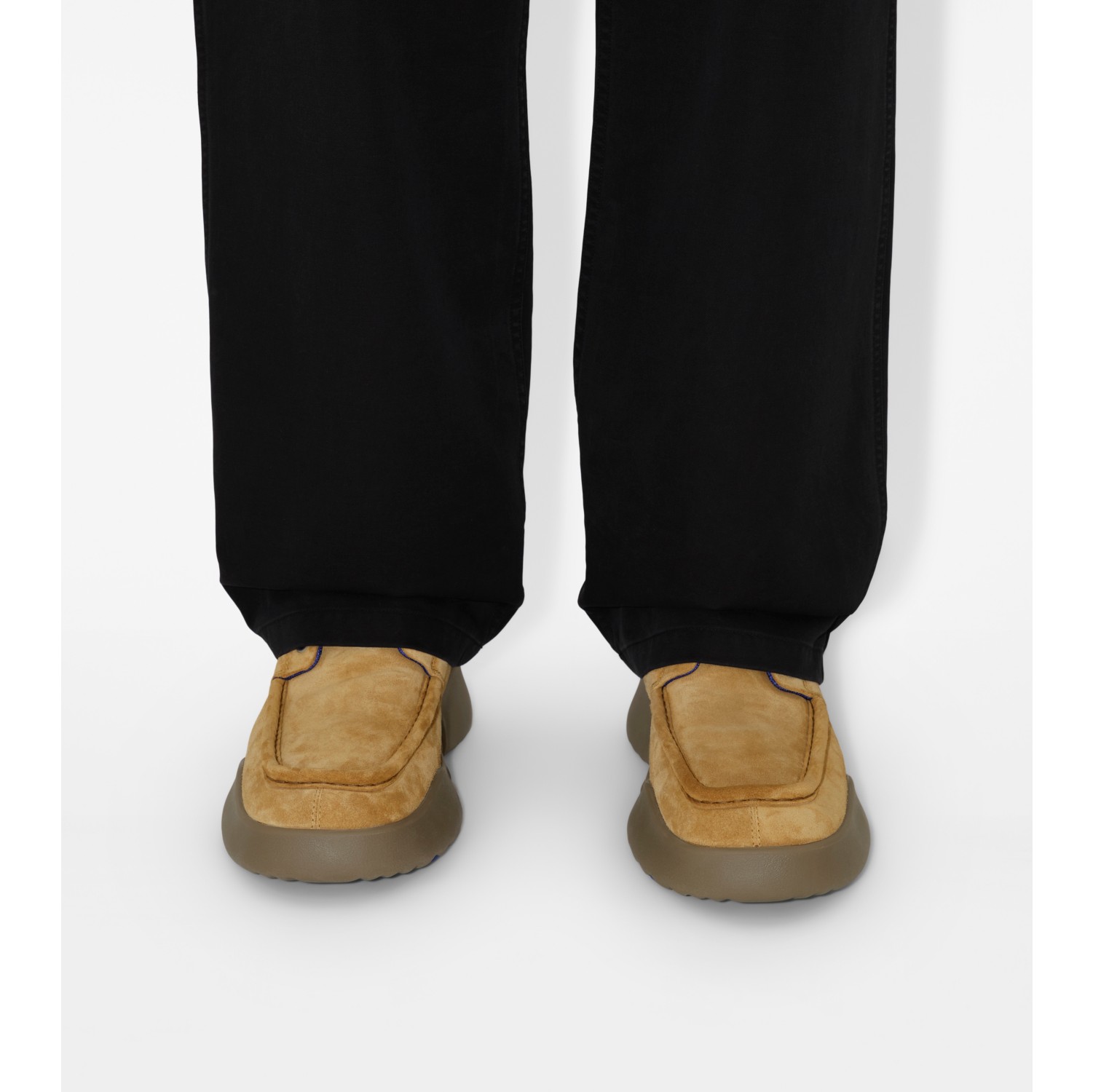 Suede Log Boots in Manilla - Men | Burberry® Official