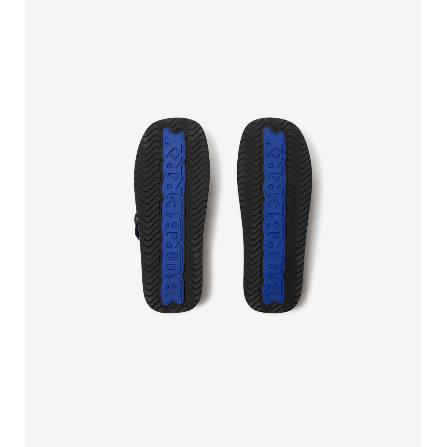 Sandalias pala Strip Shield en piel (Negro) - Hombre | Burberry® oficial