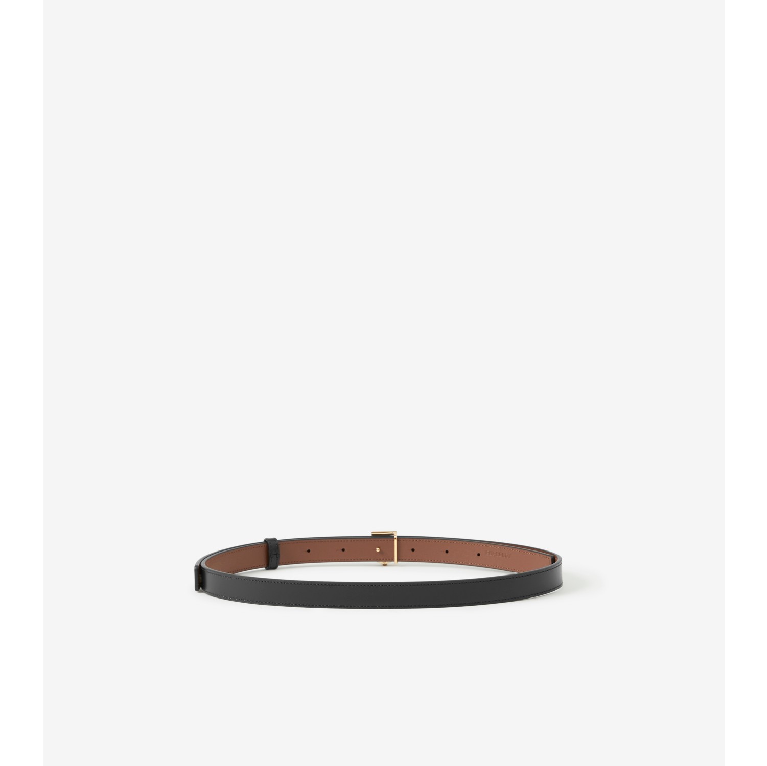 Leather Reversible TB Belt in Black/tan/gold - Women | Burberry® Official