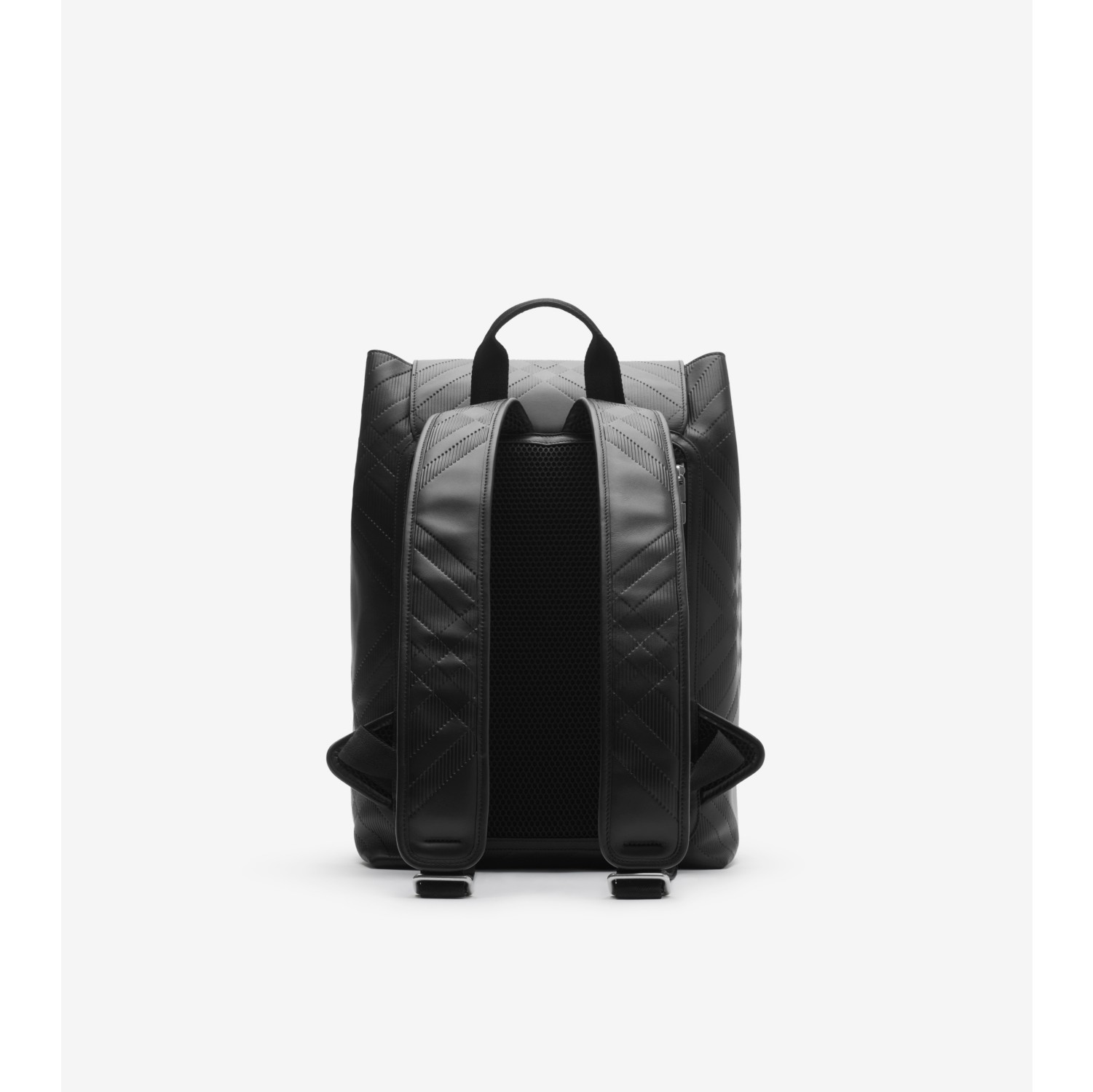 Embossed Check Backpack in Black - Men | Burberry® Official