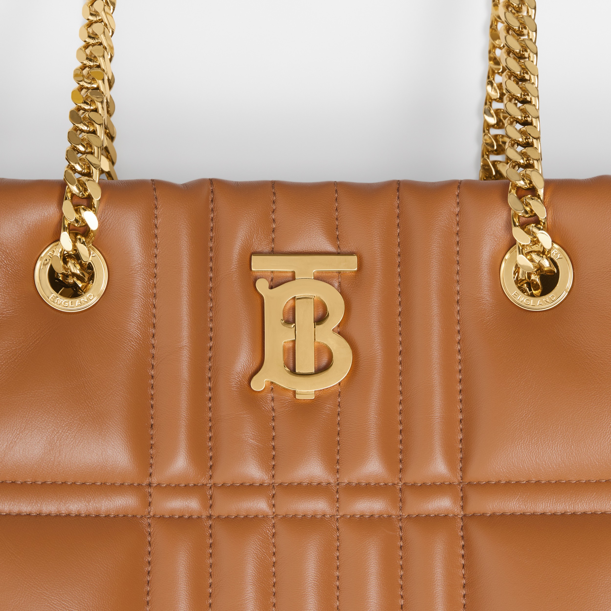Quilted Leather Medium Lola Shopper Bag In Maple Brown Women