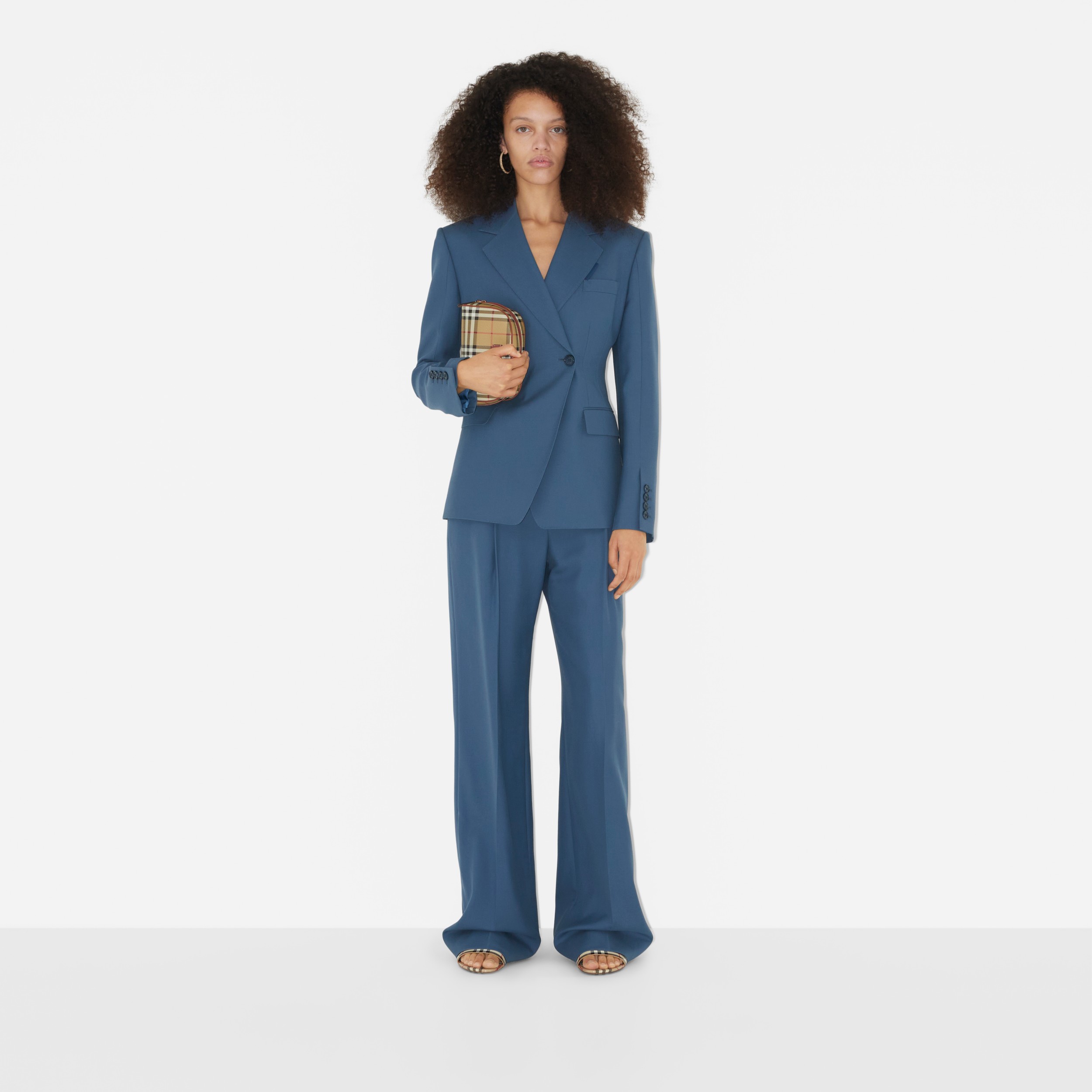 Small Check Travel Pouch in Archive Beige - Women | Burberry® Official