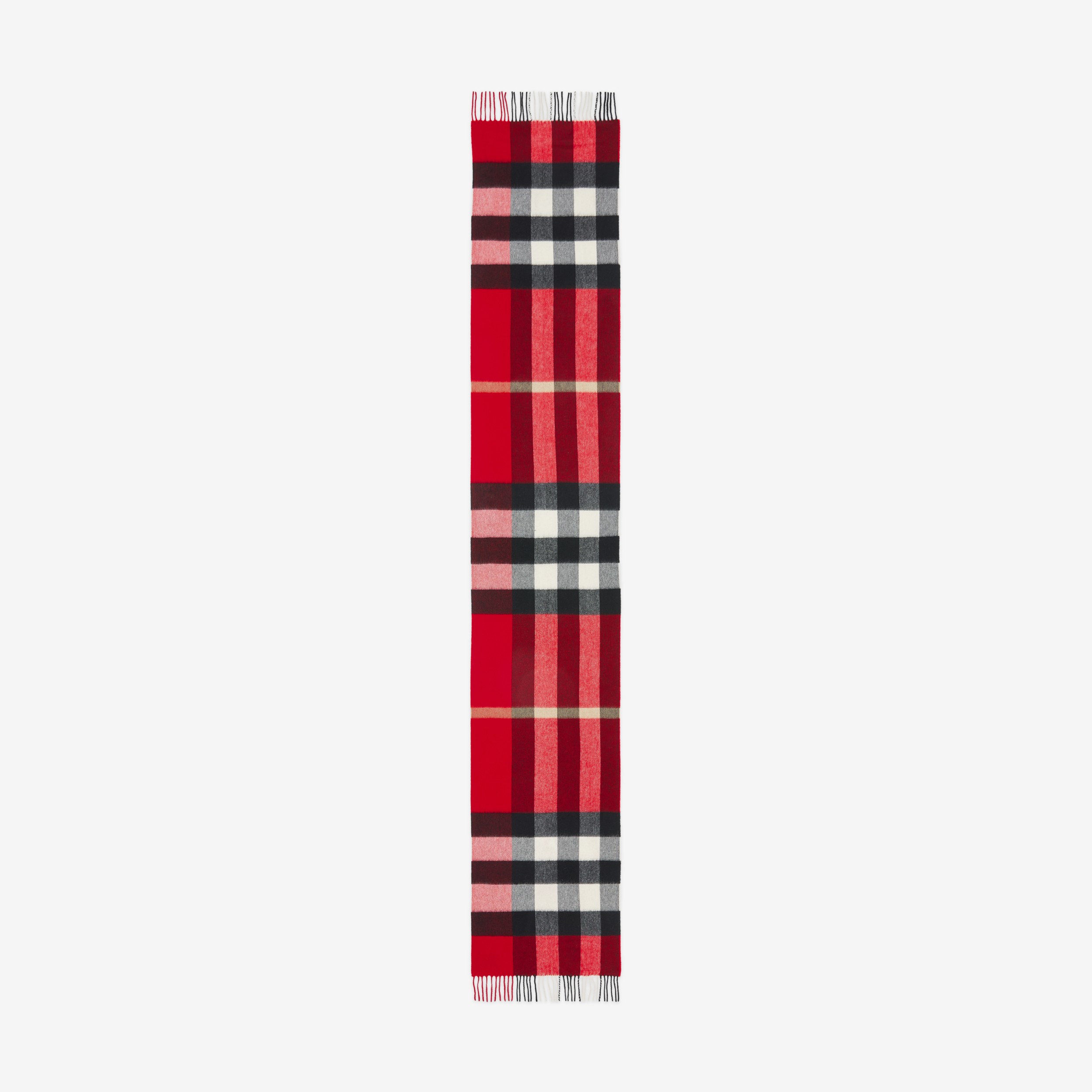 Check Cashmere Scarf in Red | Burberry® Official