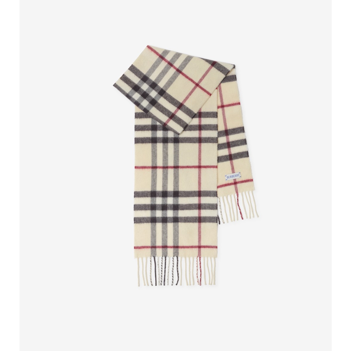 Burberry Childrens Check Cashmere Scarf In Stone | ModeSens