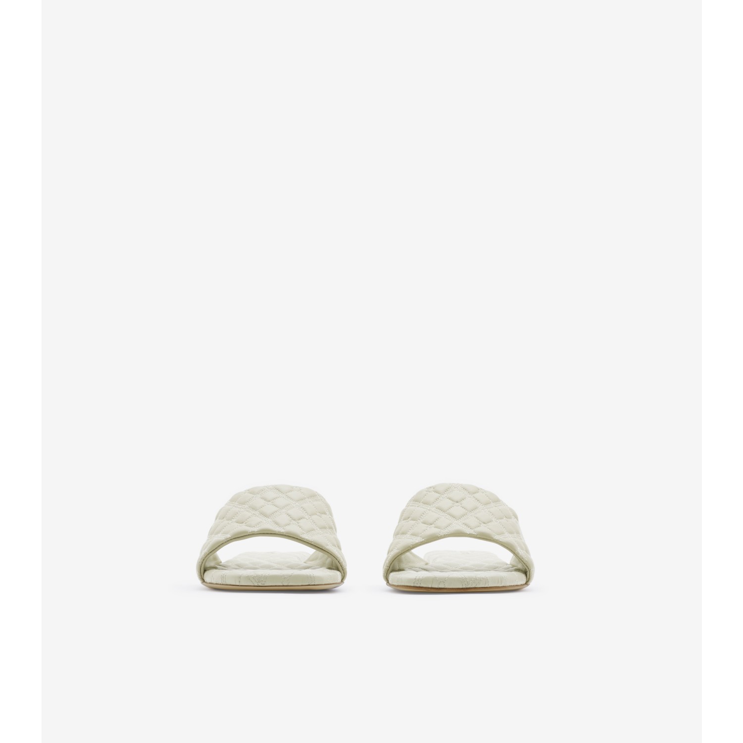 Leather Quilt Slides in Plaster - Women | Burberry® Official