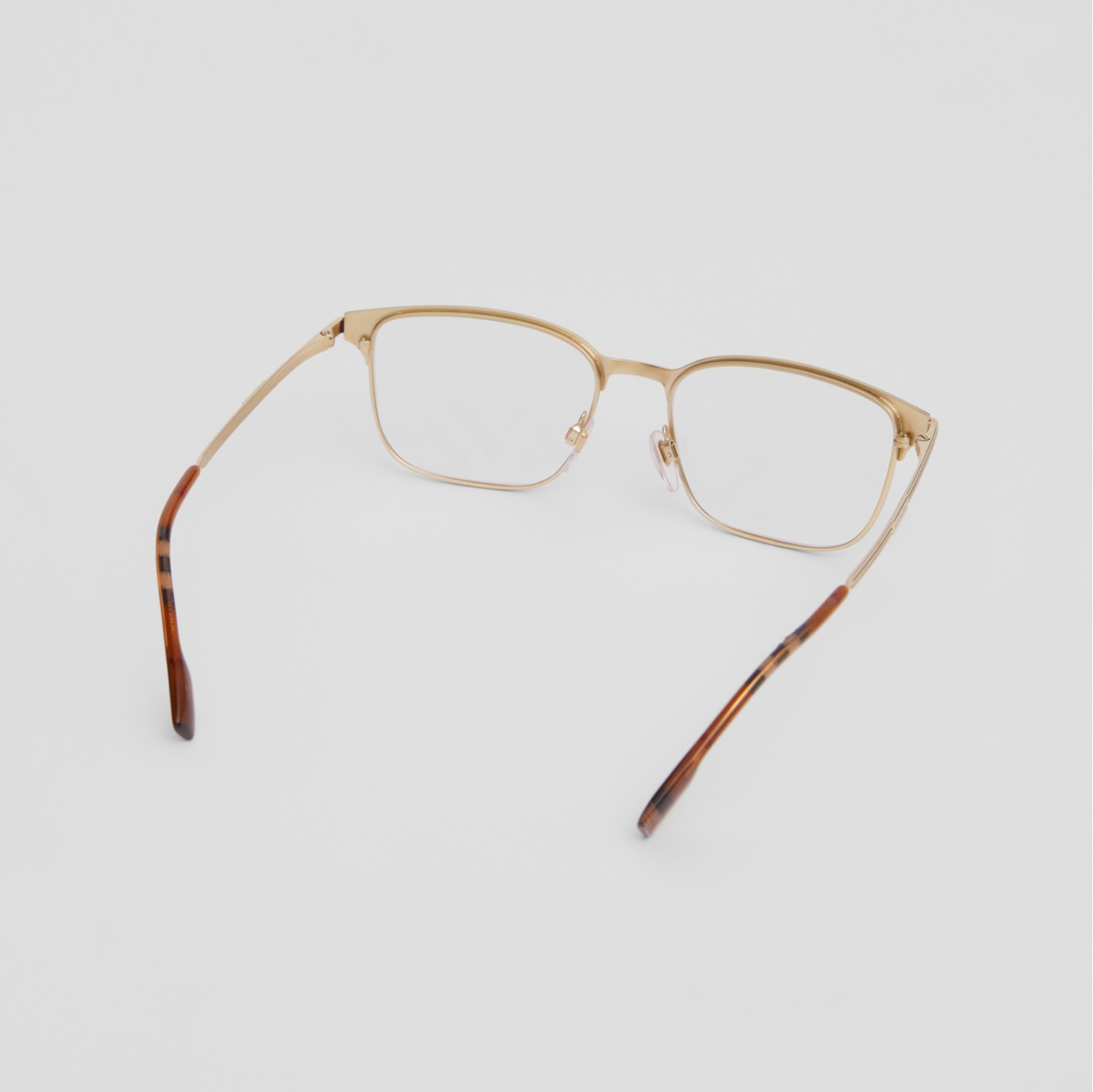 Rectangular Optical Frames in Birch brown/light gold - Men | Burberry ...