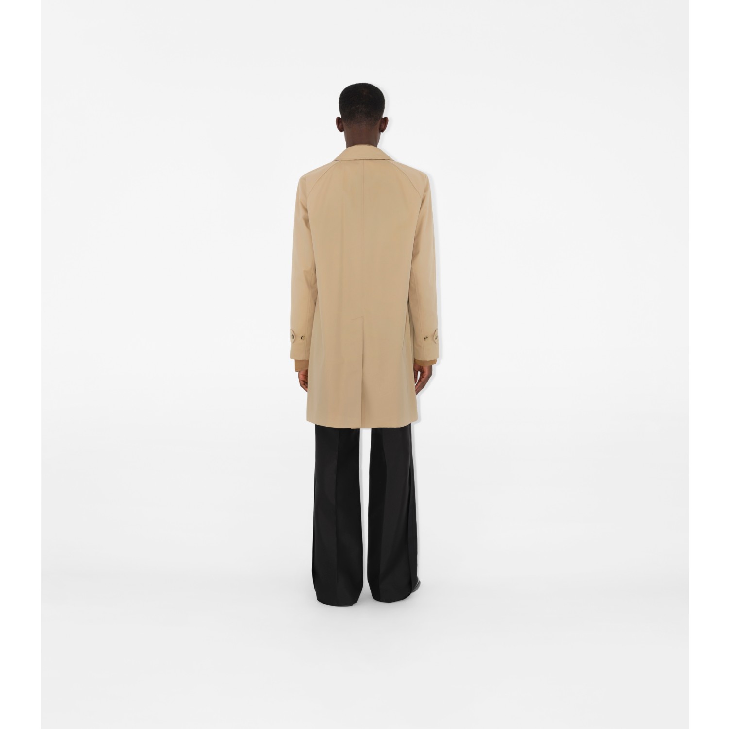 Mid-length Camden Heritage Car Coat in Honey - Men, Cotton Gabardine ...