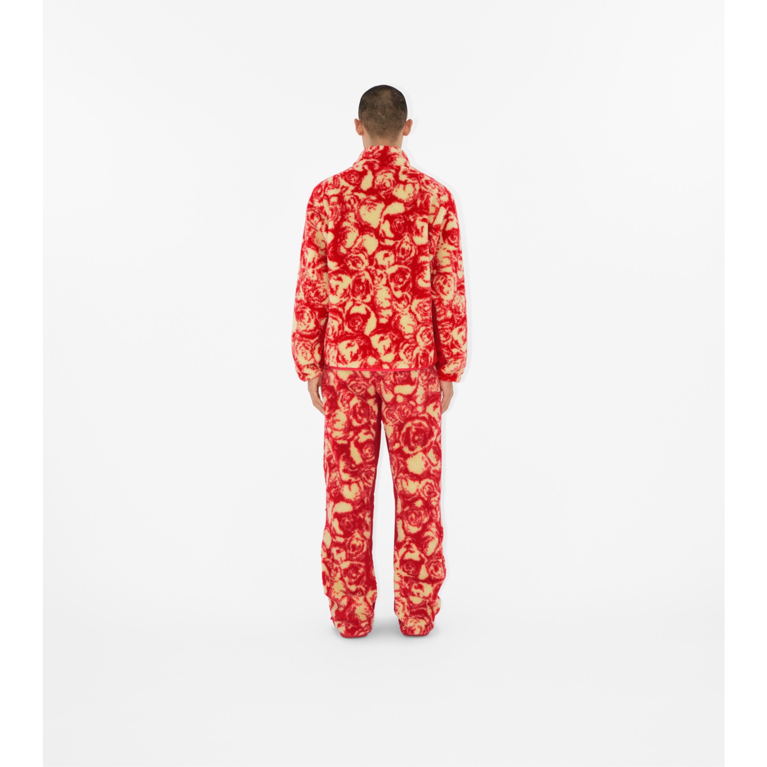 로즈 플리스 트랙 팬츠 (필러/셔벗) - 남성, 실크 | 공식 Burberry®