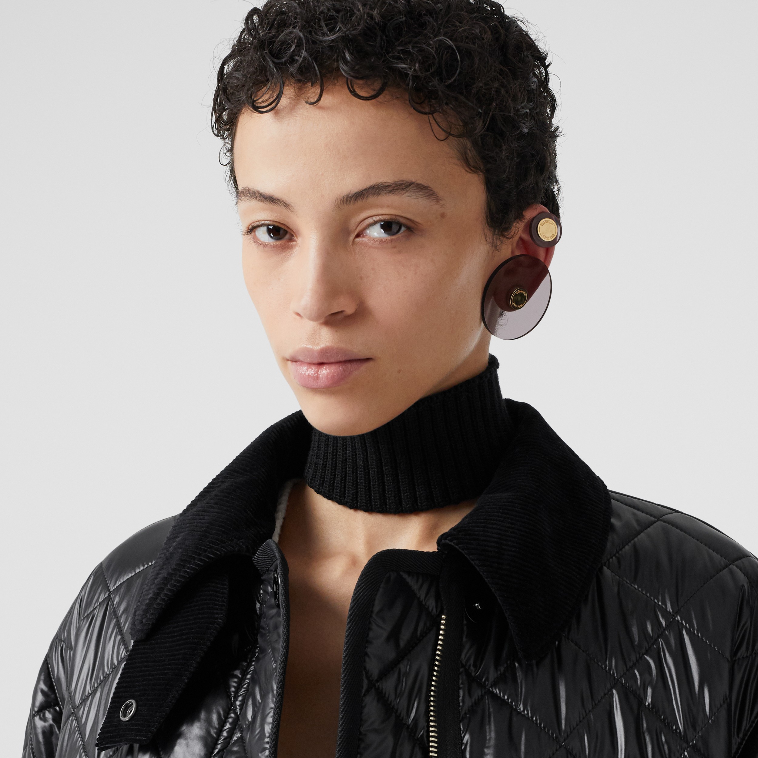 Rib Knit Technical Wool Collar in Black | Burberry United States Rib Knit Technical Wool Collar in Black | Burberry United States