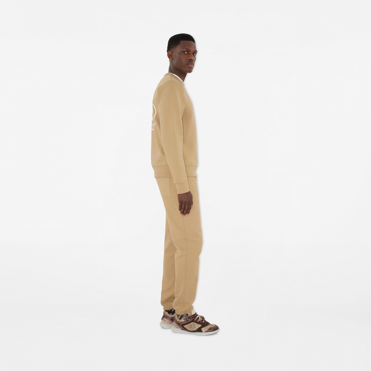 Knight Stamp Cotton Sweatshirt in Flax - Men | Burberry Knight Stamp Cotton Sweatshirt in Flax - Men | Burberry