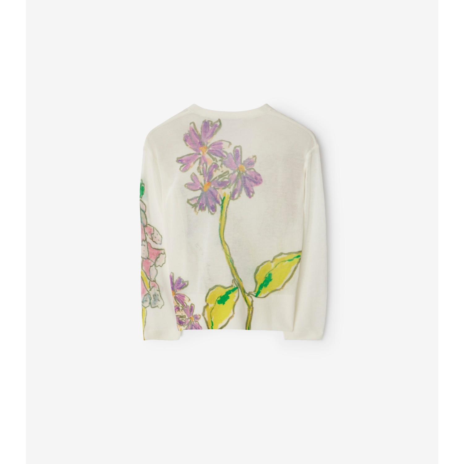 Foxglove Wool Blend Cardigan in Calico | Burberry® Official