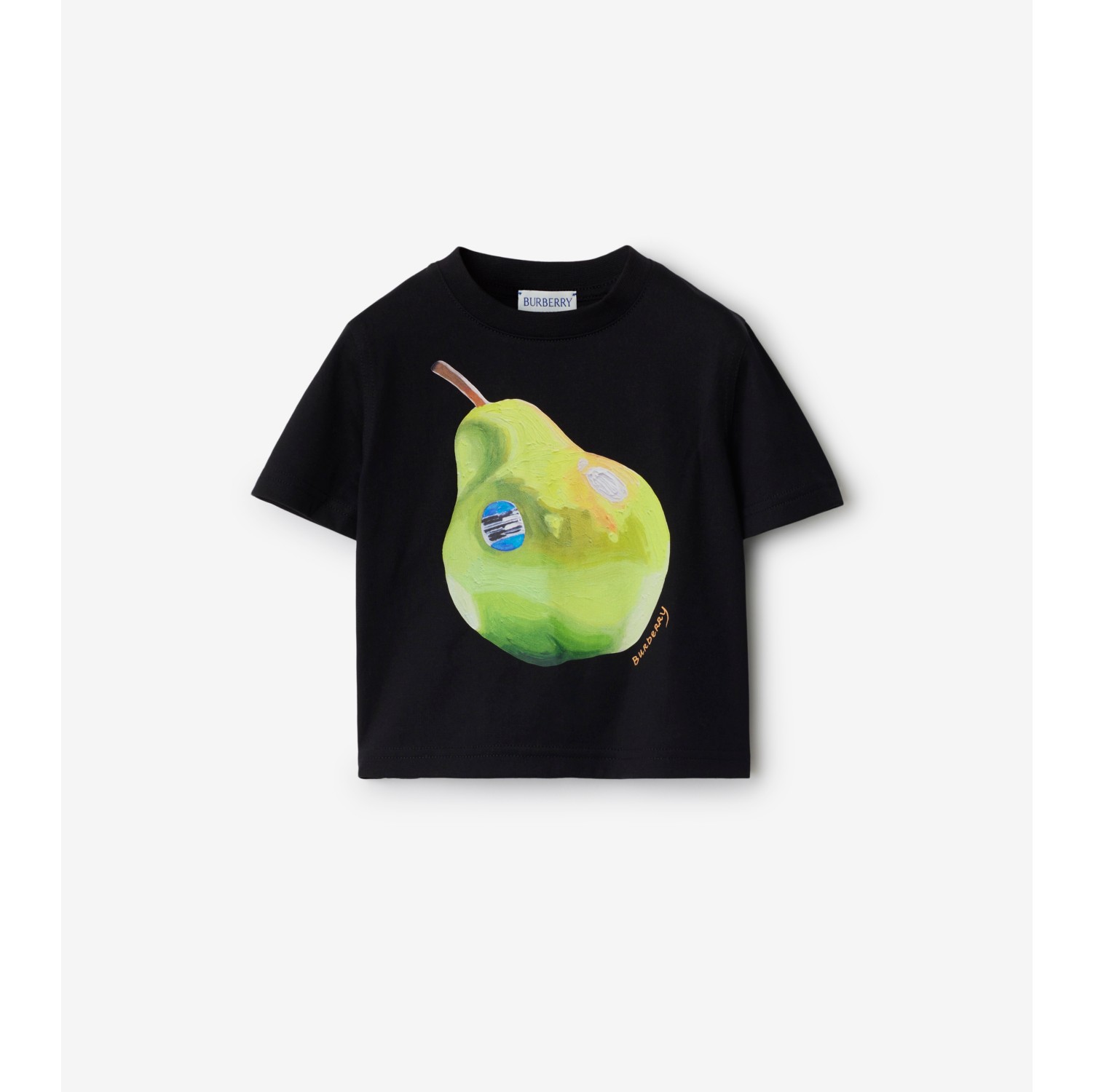 Pear Cotton T-shirt in Black | Burberry® Official
