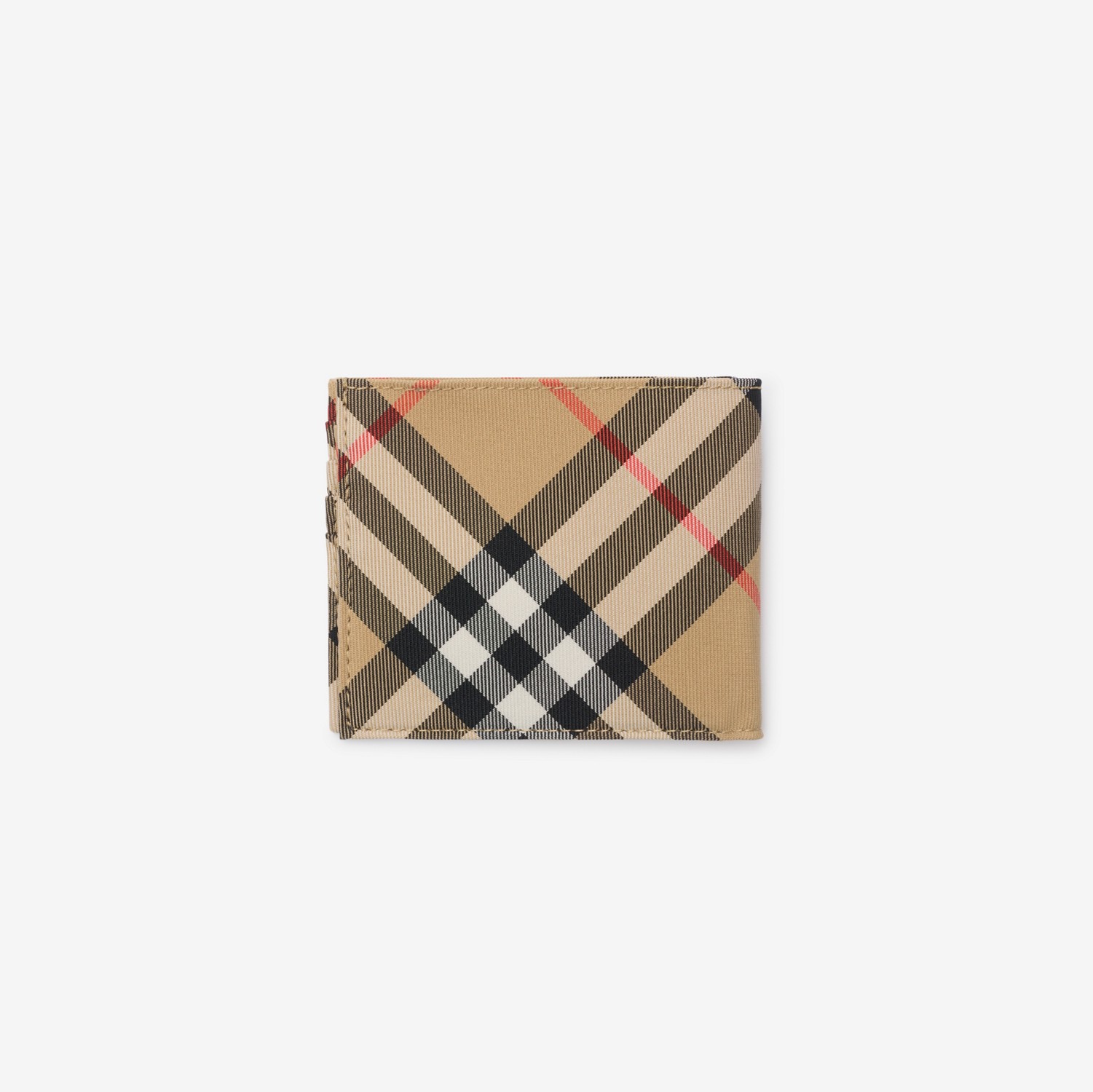 Check EKD Bifold Wallet in Sand - Men, Nylon | Burberry® Official Check EKD Bifold Wallet in Sand - Men, Nylon | Burberry® Official