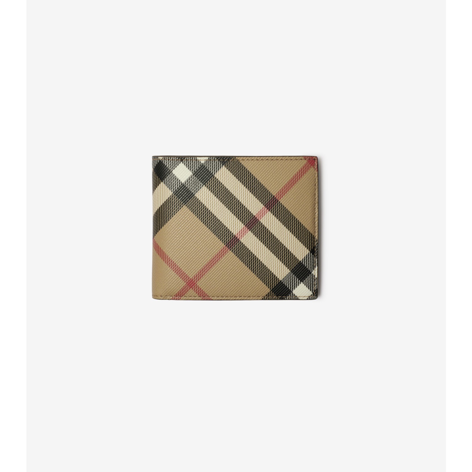 Check Bifold Coin Wallet in Sand - Men | Burberry® Official