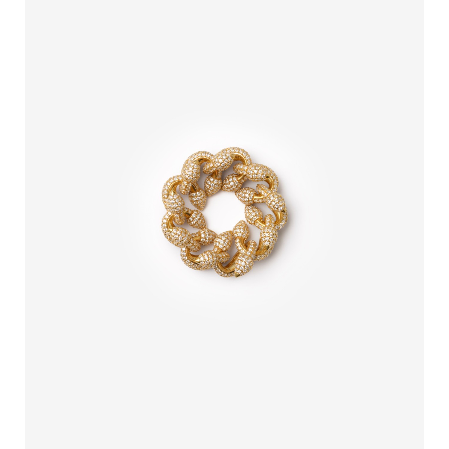 Spear Pavé Chain Ring in Gold/clear - Women | Burberry® Official