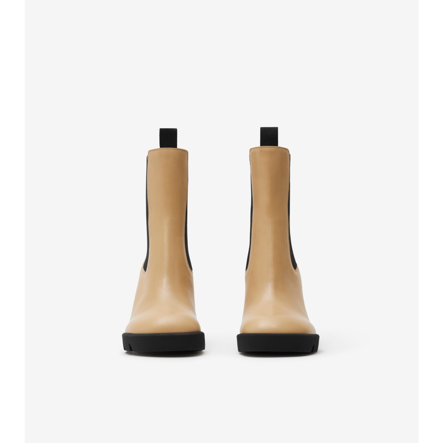 Leather Stride Chelsea Boots in Custard - Women | Burberry® Official
